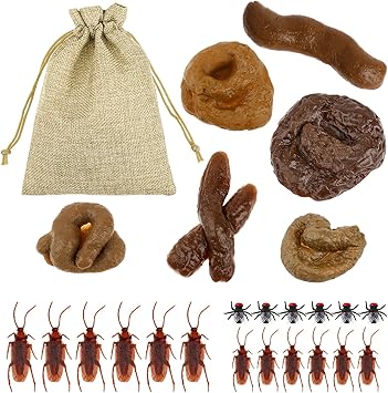 Prasacco 25 Pieces of Fake Poop, Realistic Fake Feces Funny Fake Dog ...