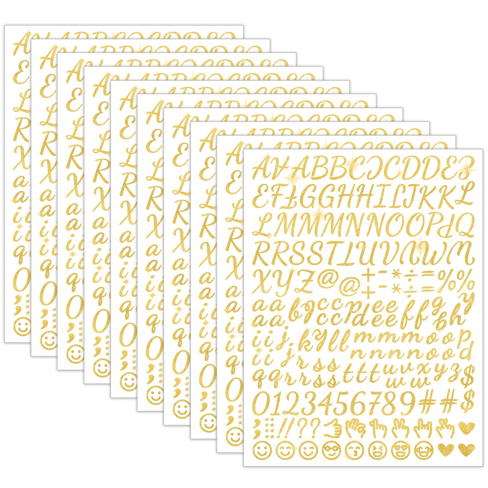 Amazon.com: 1730 Alphabet Letter Stickers, 10 Sheets Self Adhesive ...