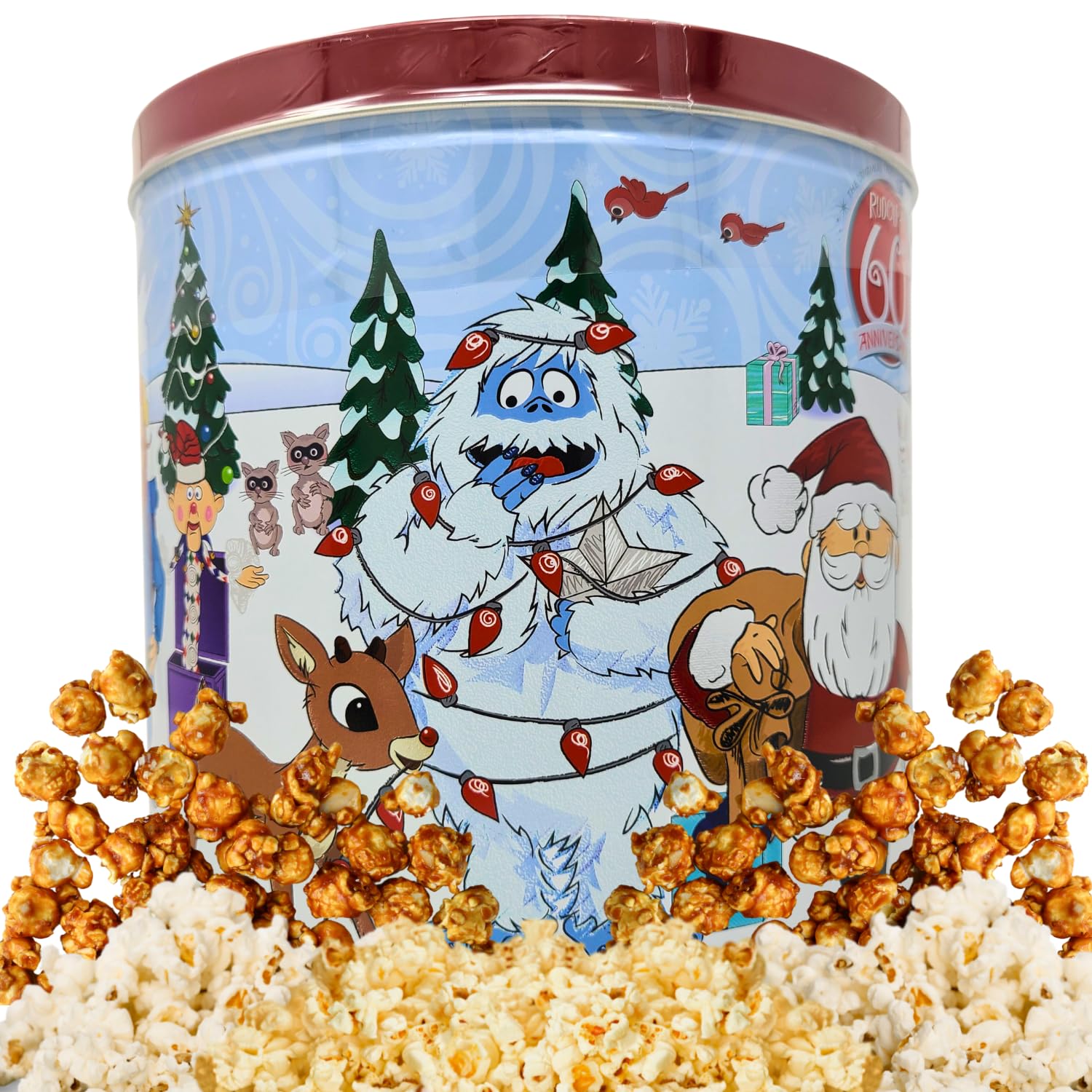 Amazon.com: Christmas Popcorn Tin 60 Year Anniversary Christmas ...