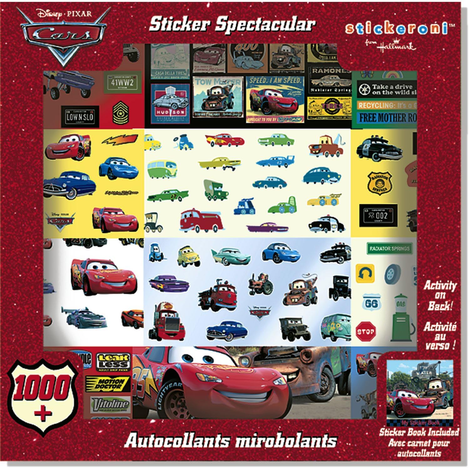 Amazon.com: Disney Cars Stickers - Lightning McQueen Activity Box ...