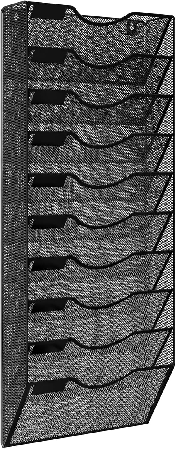 Amazon.com : Solinxe 10 Tier Wall File Holder Wall Mounted Magazine ...