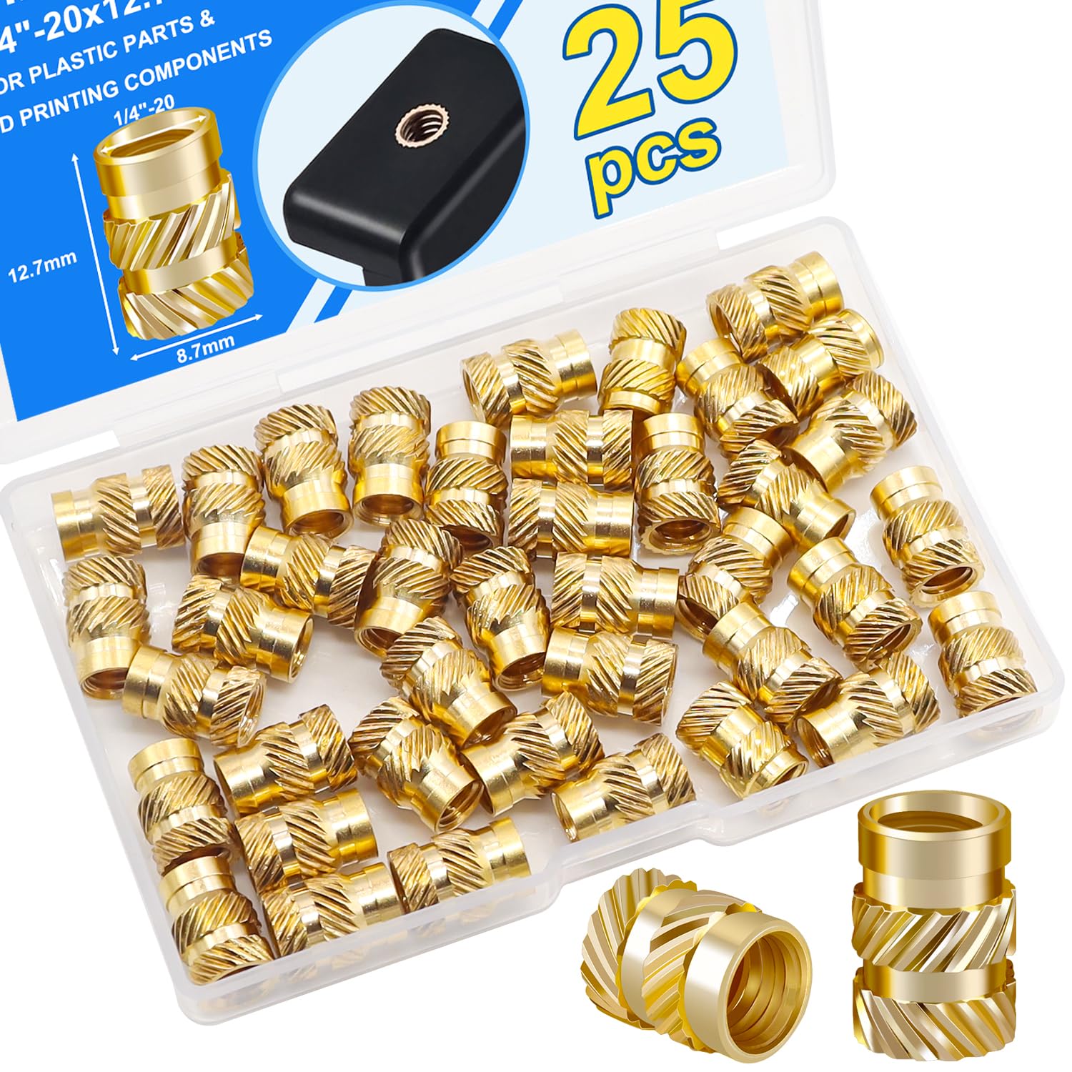 Bemaka 25pcs 1 4 Threaded Inserts For Plastic 1 4 | Desertcart INDIA