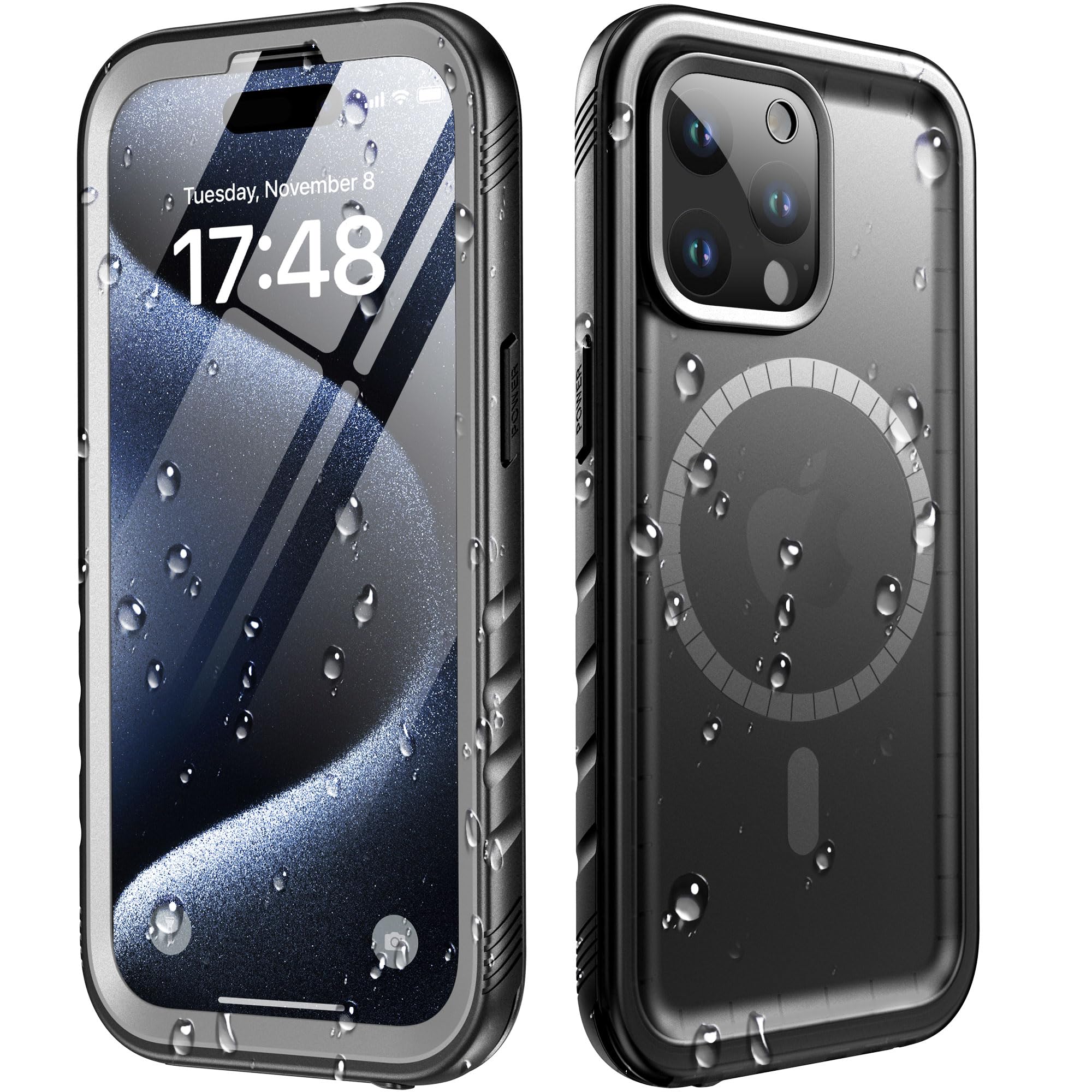 Amazon.com: Cozycase for iPhone 15 Pro Waterproof Shockproof Dustproof Case [Compatible with ...