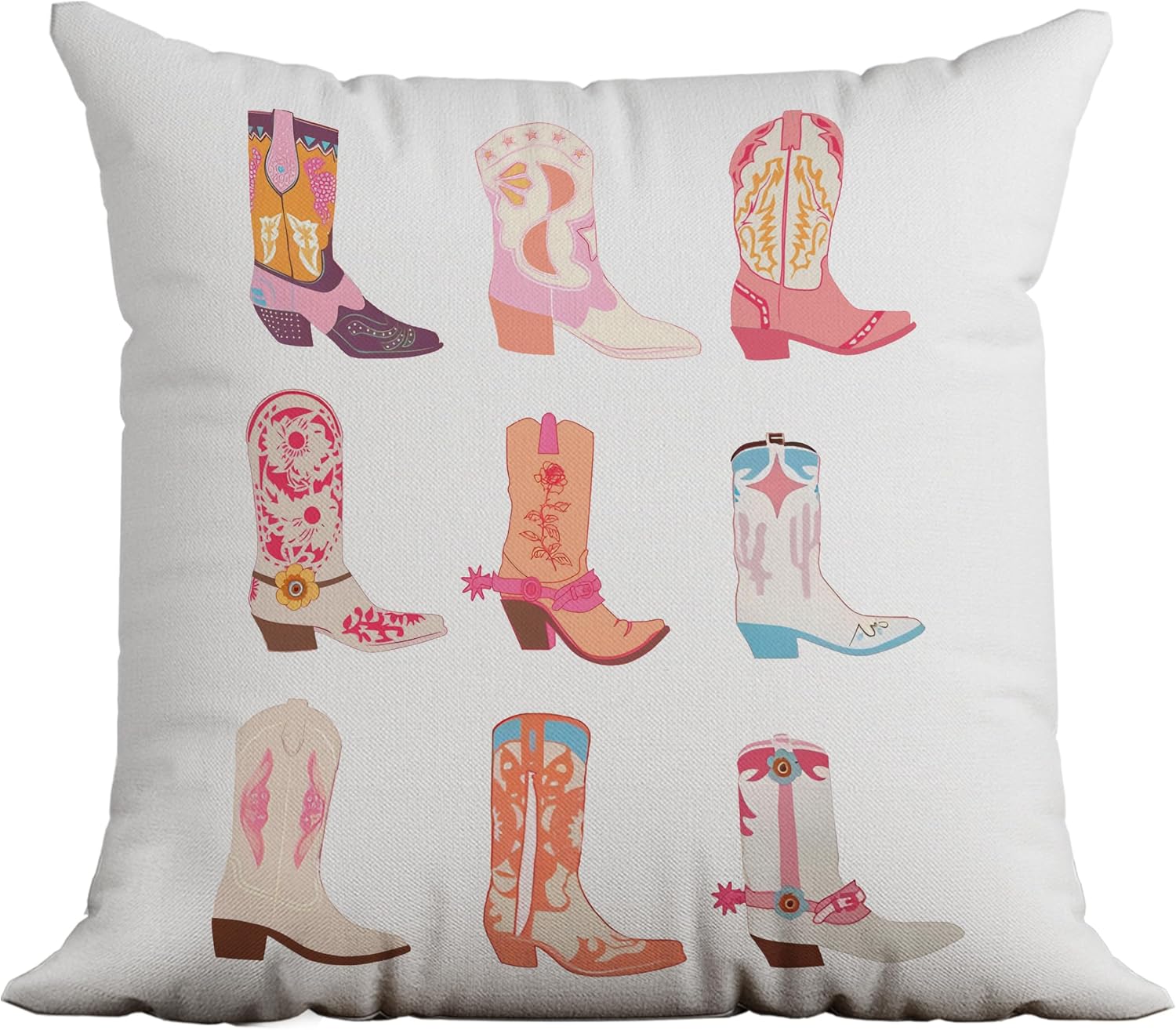 Amazon.com: uinwk Western Pillow Covers 18x18,Cowgirl Boot Pillow ...