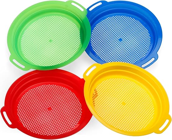 Amazon.com: Sand Sifter Sieves for Kids - Heavy Duty ABS Beach Sifter ...