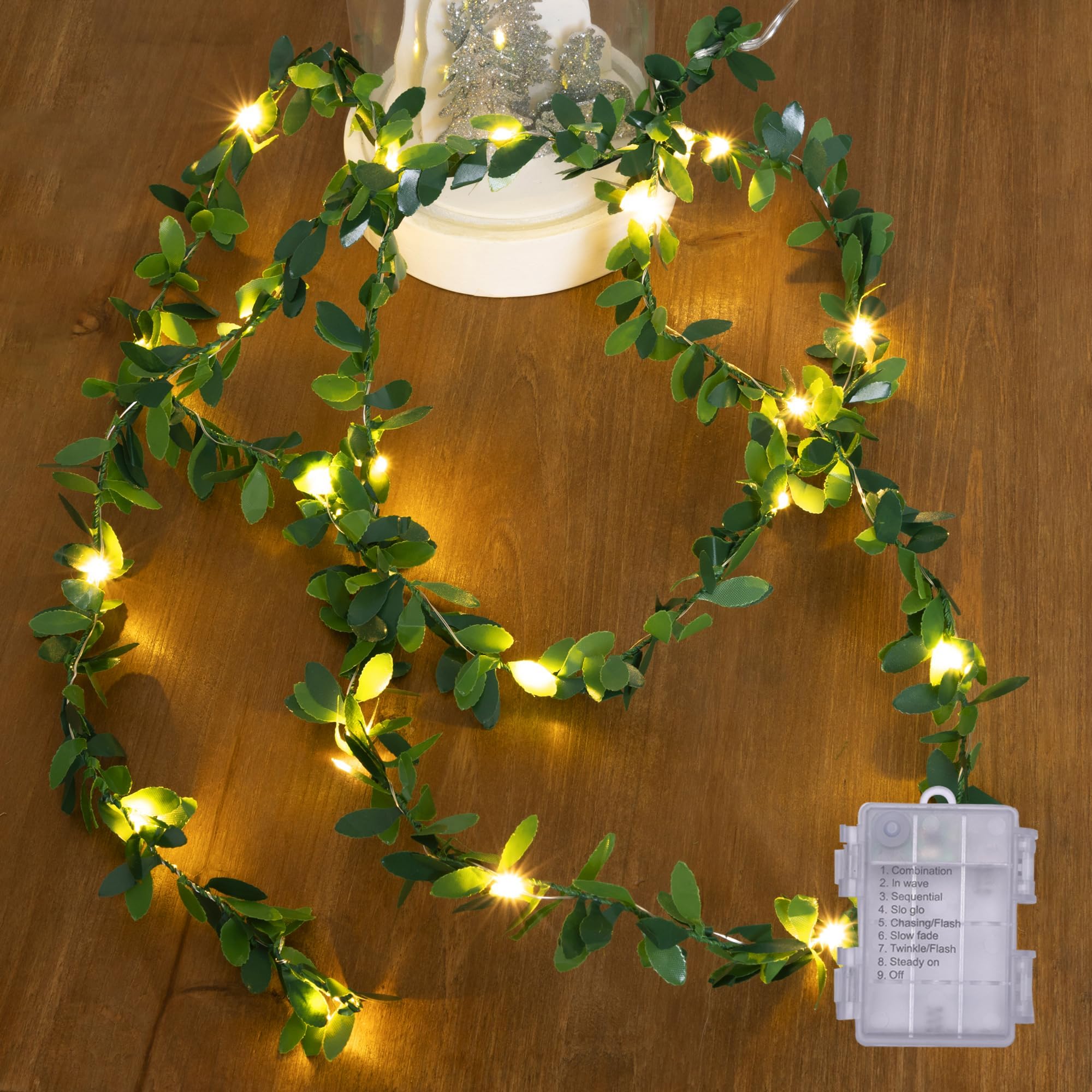 Amazon.com: Minetom 2 Pack 6 Ft. Ivy String Lights - Battery Operated ...