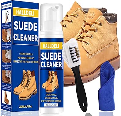 Halldeli Suede Shoe Cleaner, 200ml Premium Trainer Cleaning Kit with ...