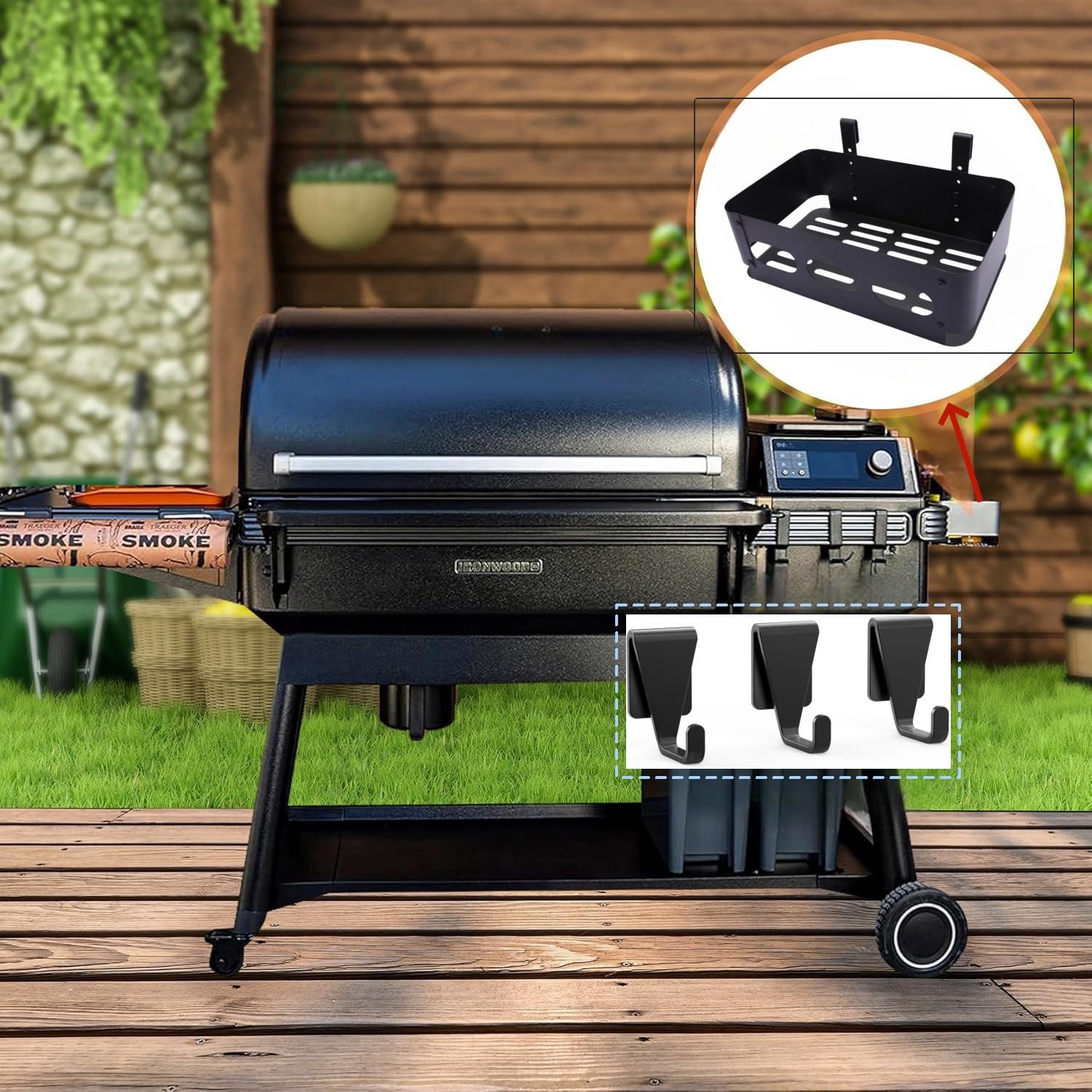 Snapklik.com : Raneped Storage Bin For Traeger Grills, Suit For Traeger ...
