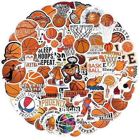120Pcs Basketball Stickers, Basketball Sports Stickers, Graffiti Vinyl ...