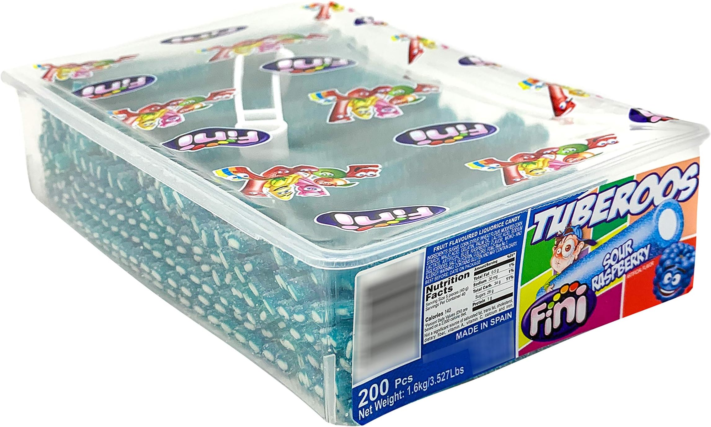 Amazon.com : Tuberoos Sour Raspberry Licorice Candy Tubes 3.5 Pound Box ...