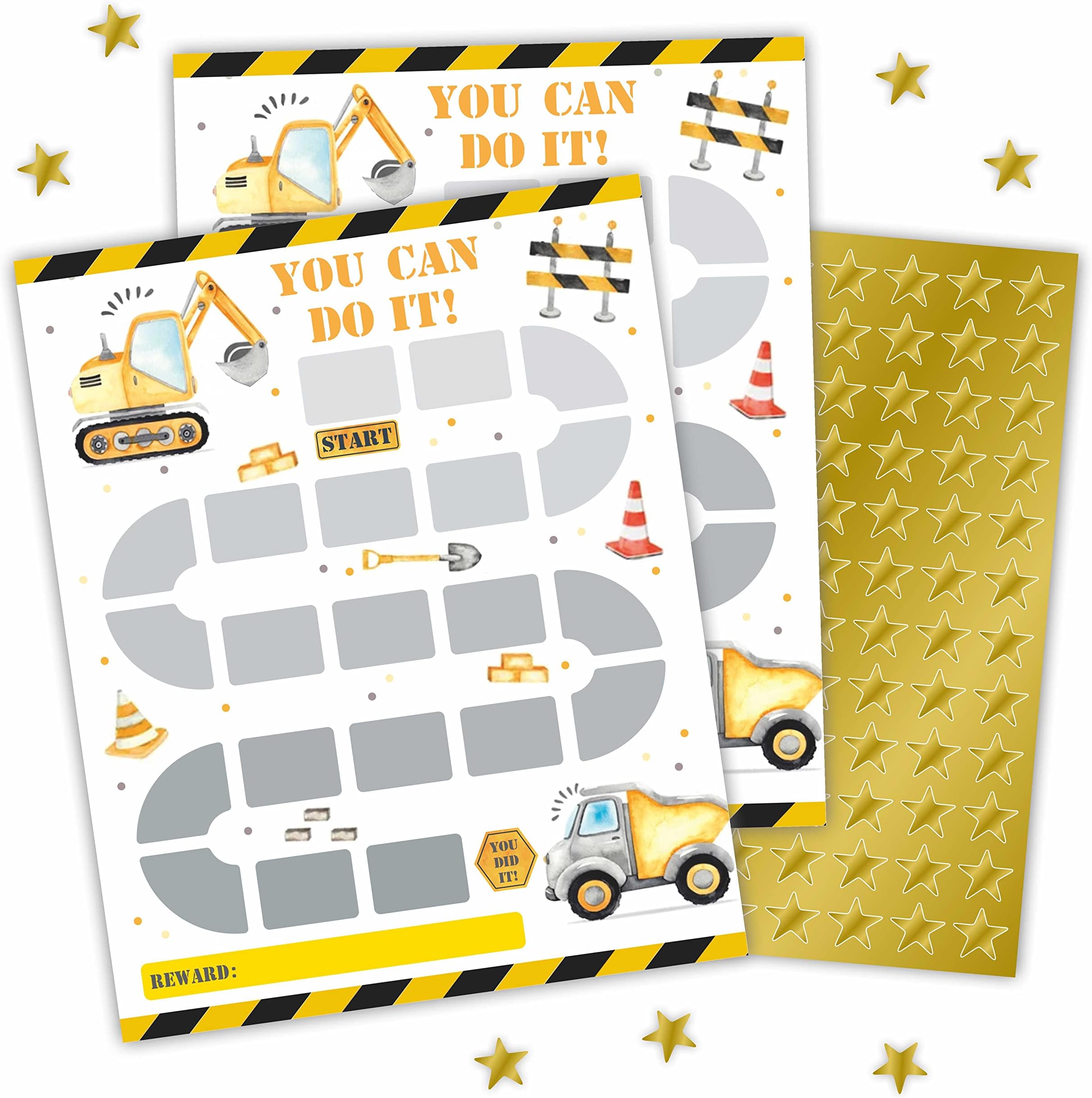 Amazon.com : Excavator Reward Chart, Construction Incentive Chart ...