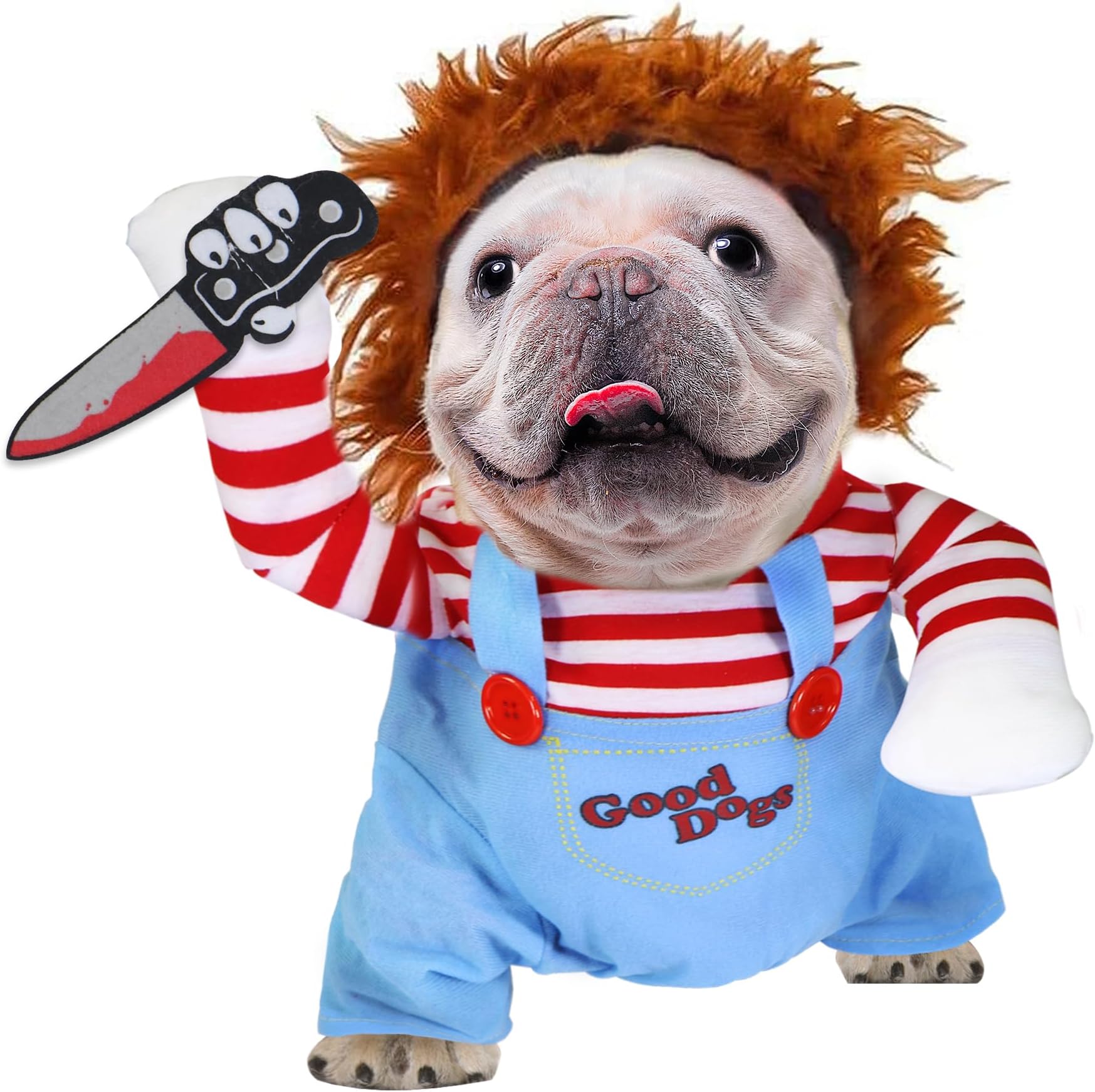 Amazon.com : GOYOSWA Dog Halloween Costumes, Pet Deadly Doll Dog ...