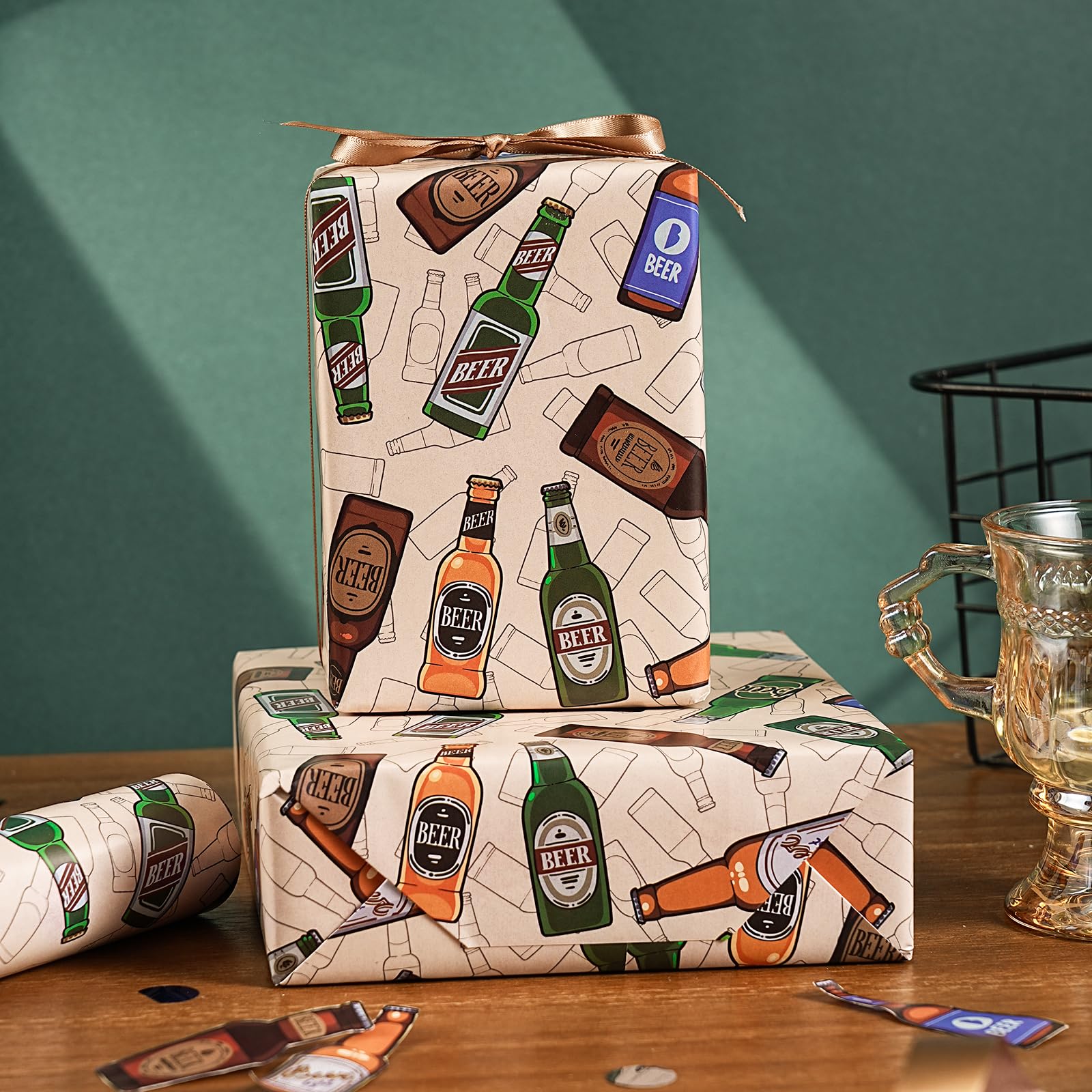 Snapklik.com : WRAPAHOLIC Beer Wrapping Paper Roll - Mini Roll - 17 ...