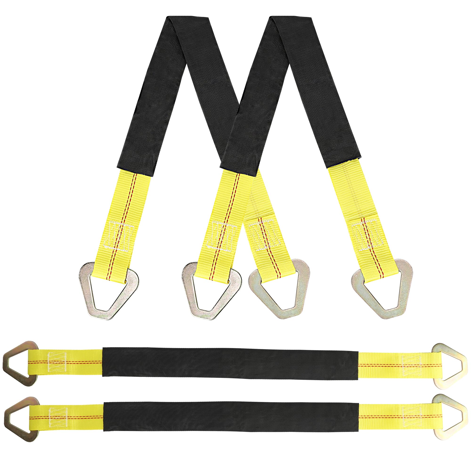 Amazon.com: Axle Straps, 2 x 34 inch Long Axle Tie Down Straps with D ...