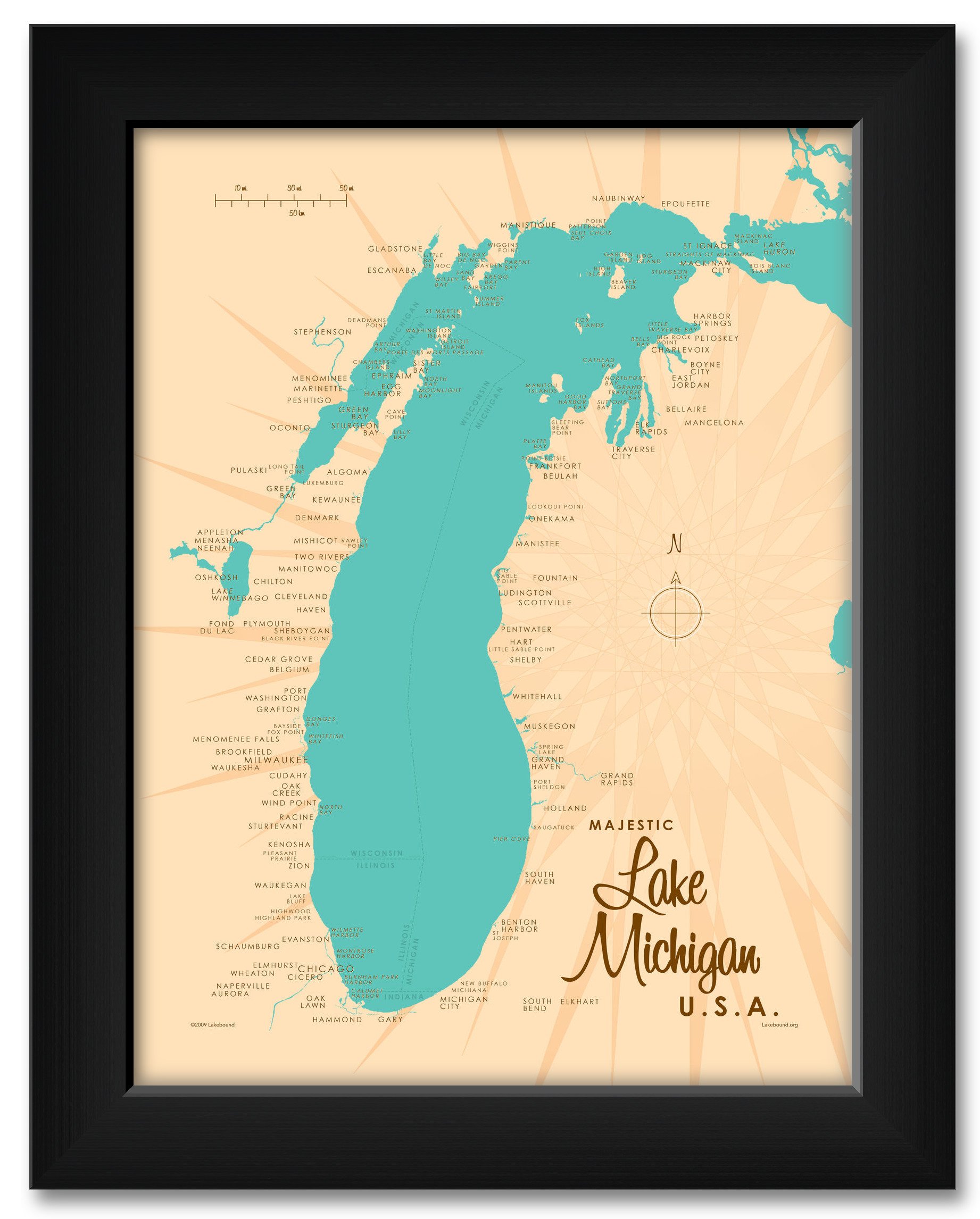 Mapa Del Oeste De Michigan Con Ciudades Upper Peninsula Michigan