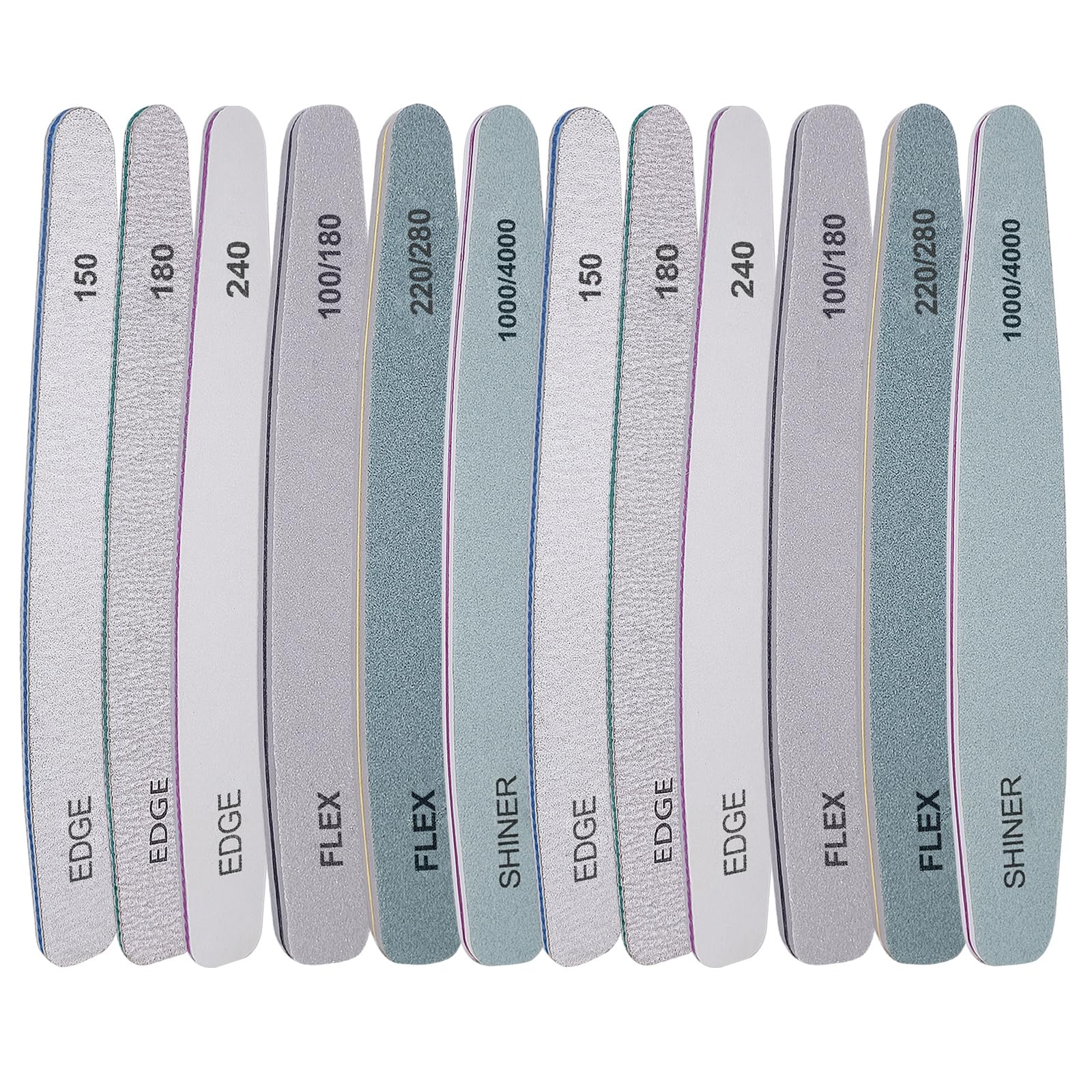 Amazon.com : Nail File and Buffer Set, 12 Pcs Professional Nail File ...