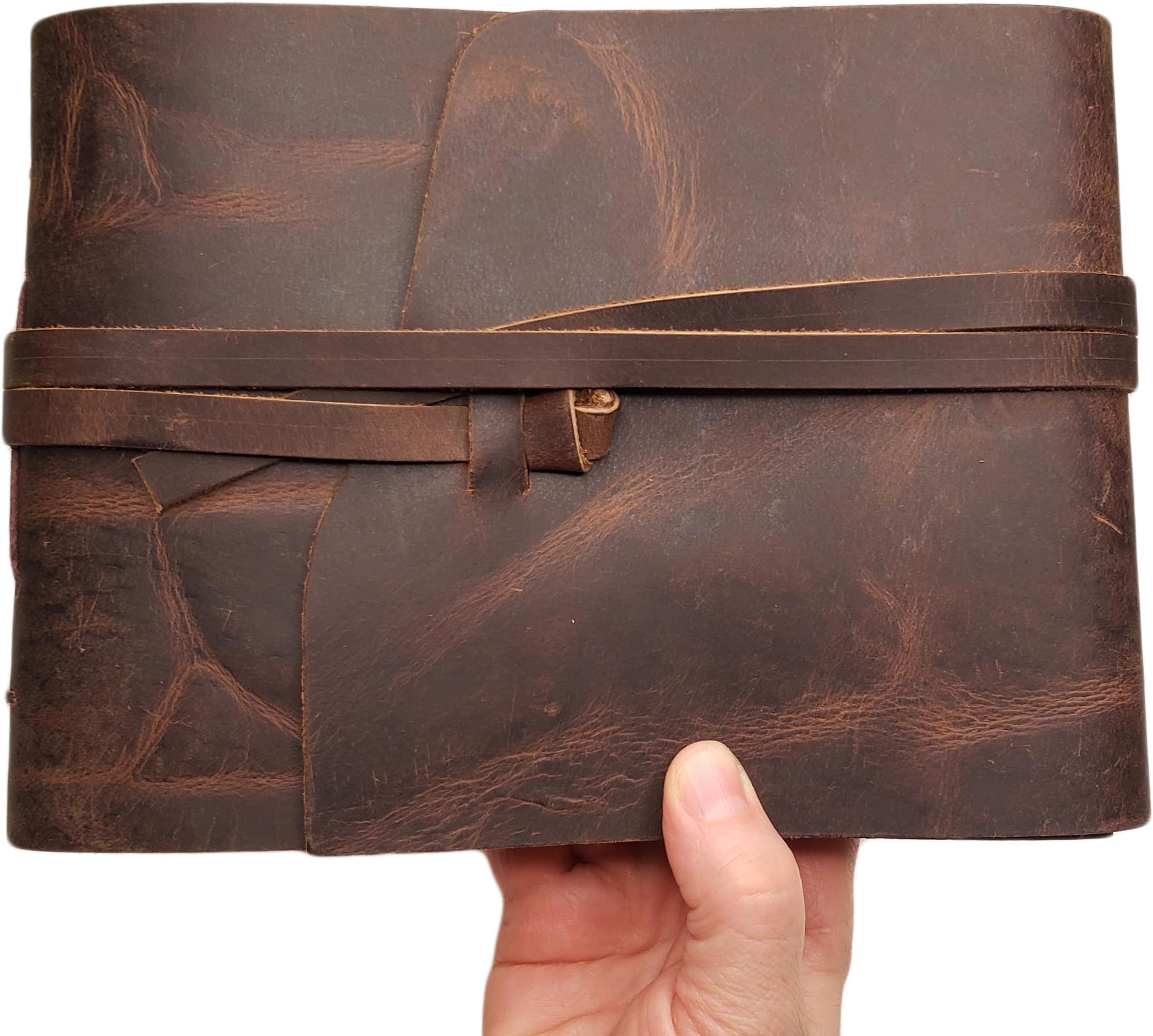 Amazon.com: Rustic Vintage Leather Photo Album with Black Pages ...