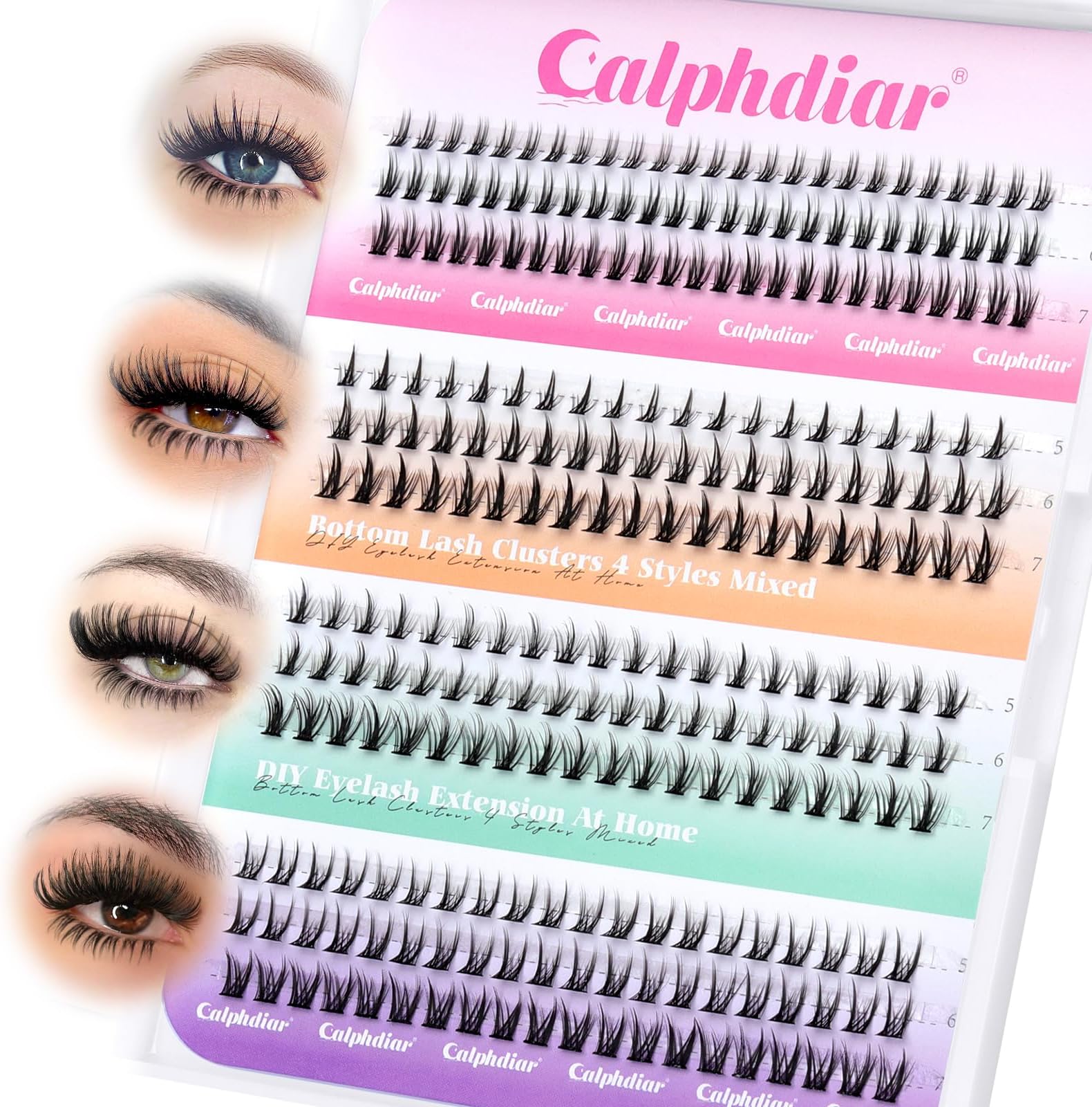 Amazon.com: Bottom Lash Clusters DIY Eyelash Extensions 4 Styles Lower ...