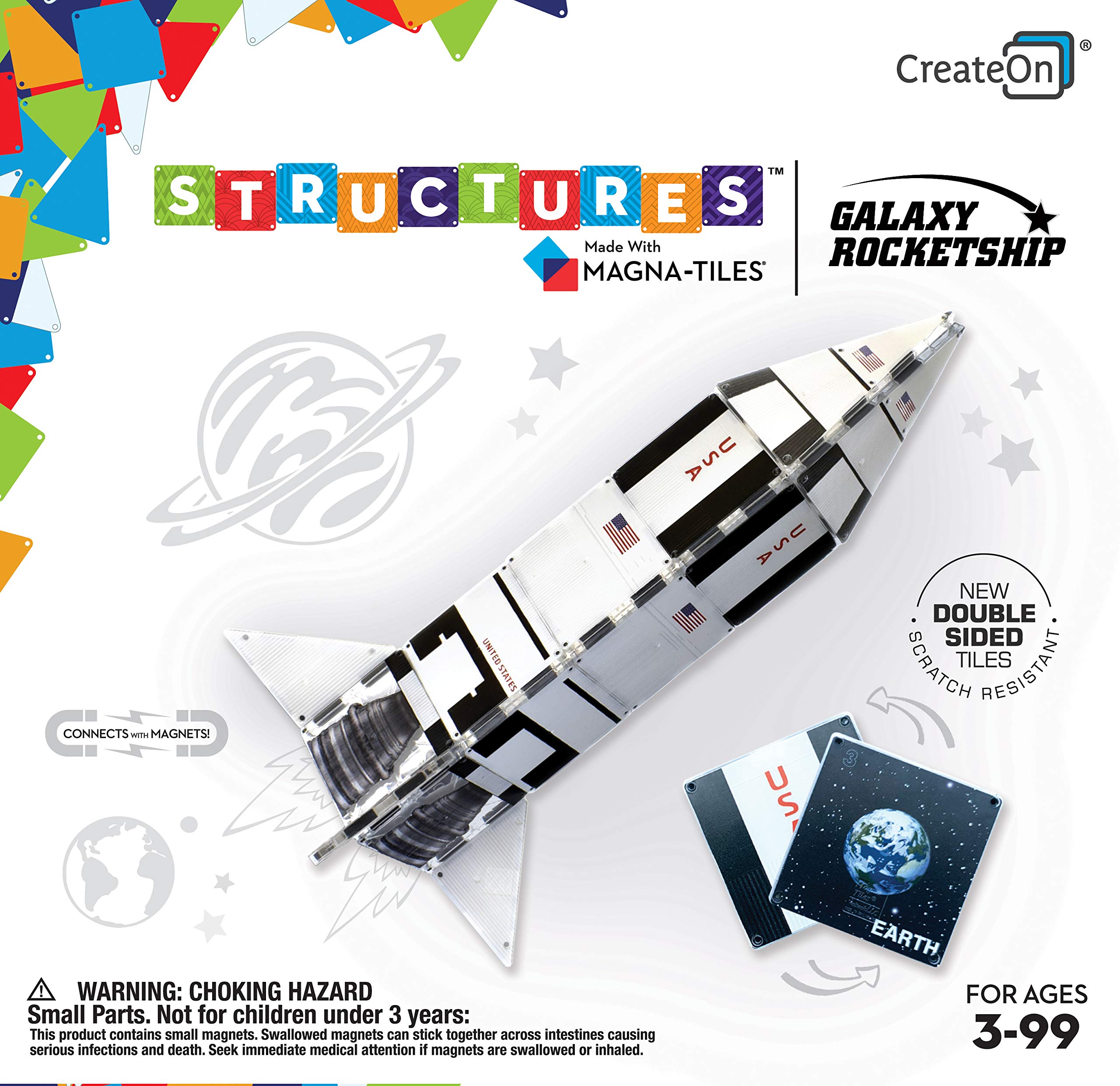 Buy CreateOnGalaxy Rocket Magna-Tile Structure Set, Award Winning ...