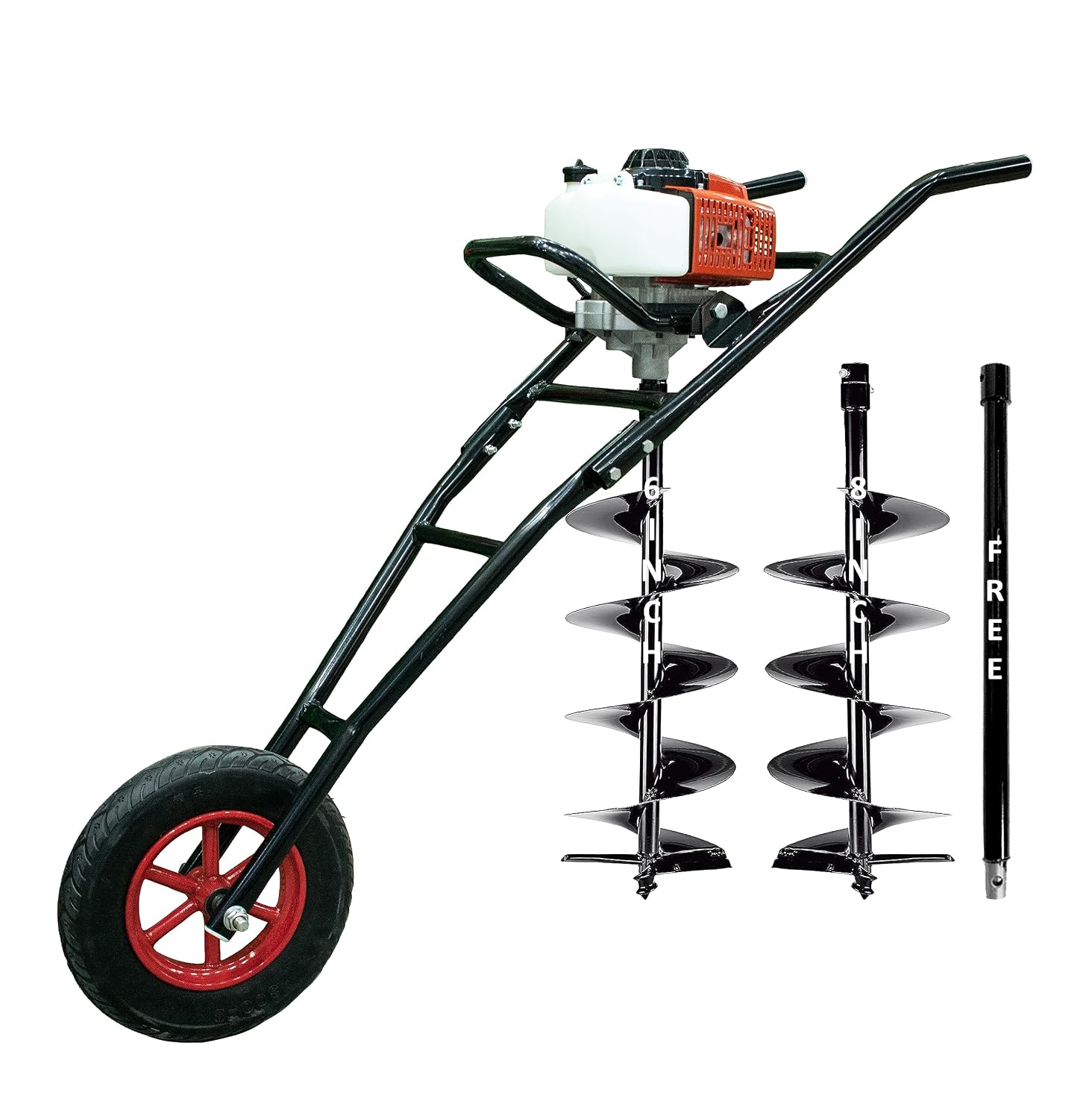 DVI 63CC Trolley Earth Auger Machine with 2 Stroke Petrol Engine for ...
