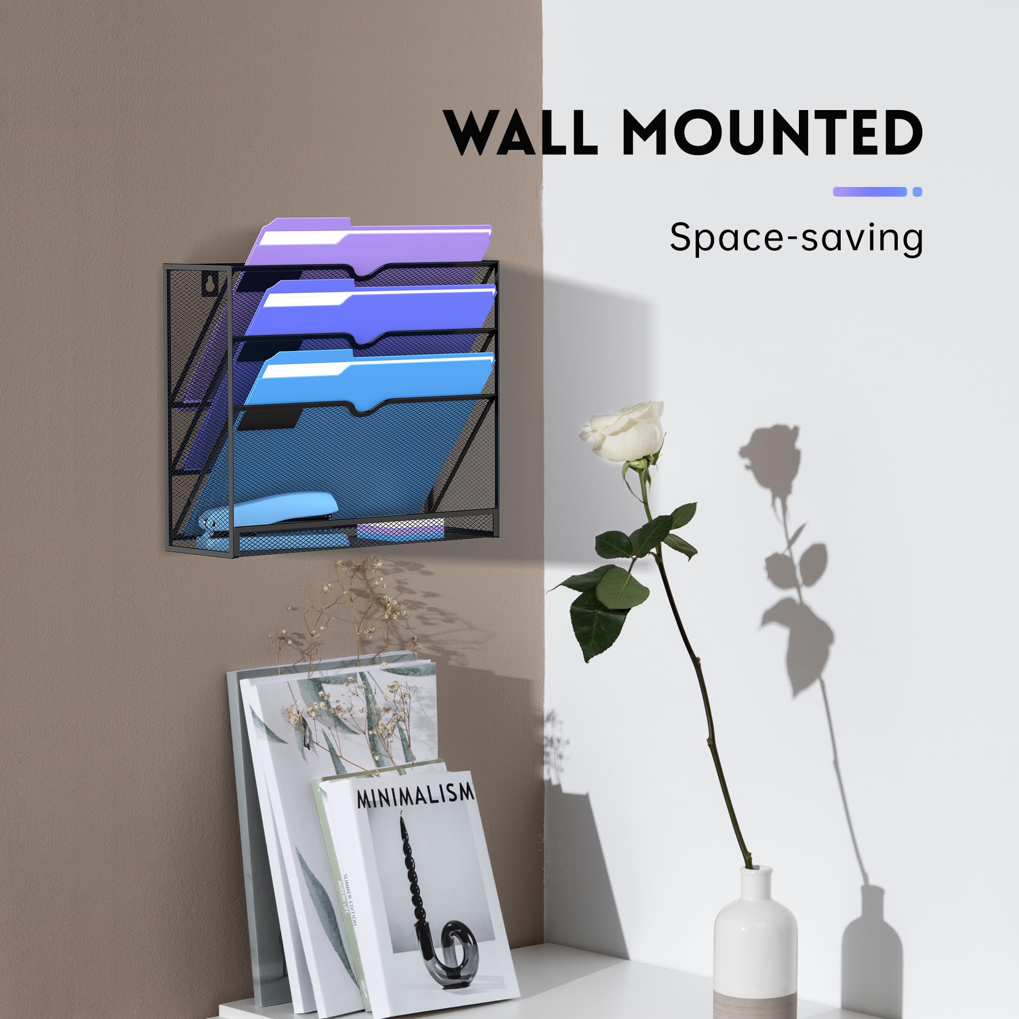 Snapklik.com : 4 Tier Wall File Holder, Wall Mount Hanging File ...