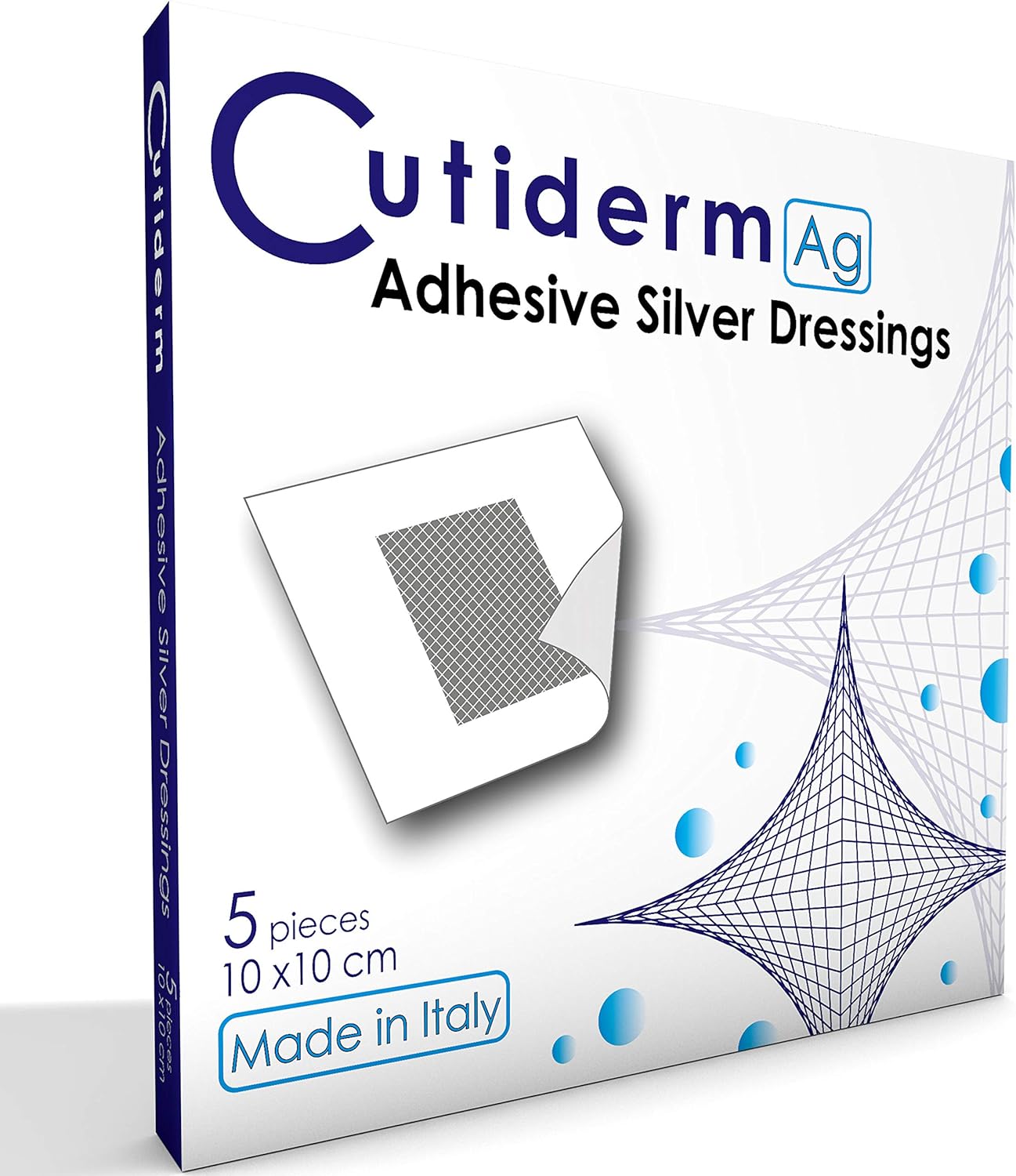 Cutiderm AG Adhesive Silver Wound Dressings 10cm x 10cm Pack of 5 ...