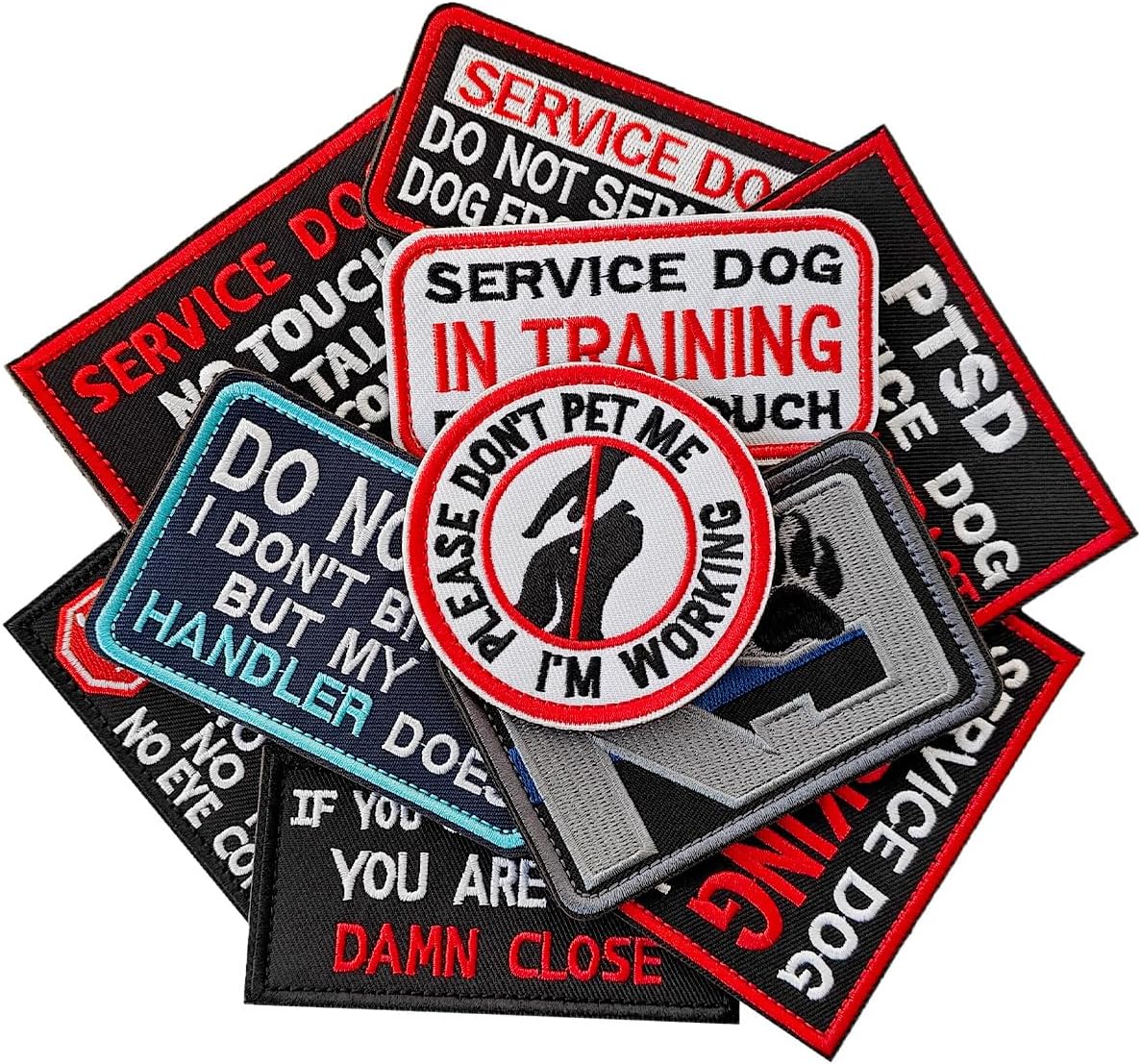 Amazon.com: ZESION 10 Pcs of Service Dog Patch, Removable Embroidered ...