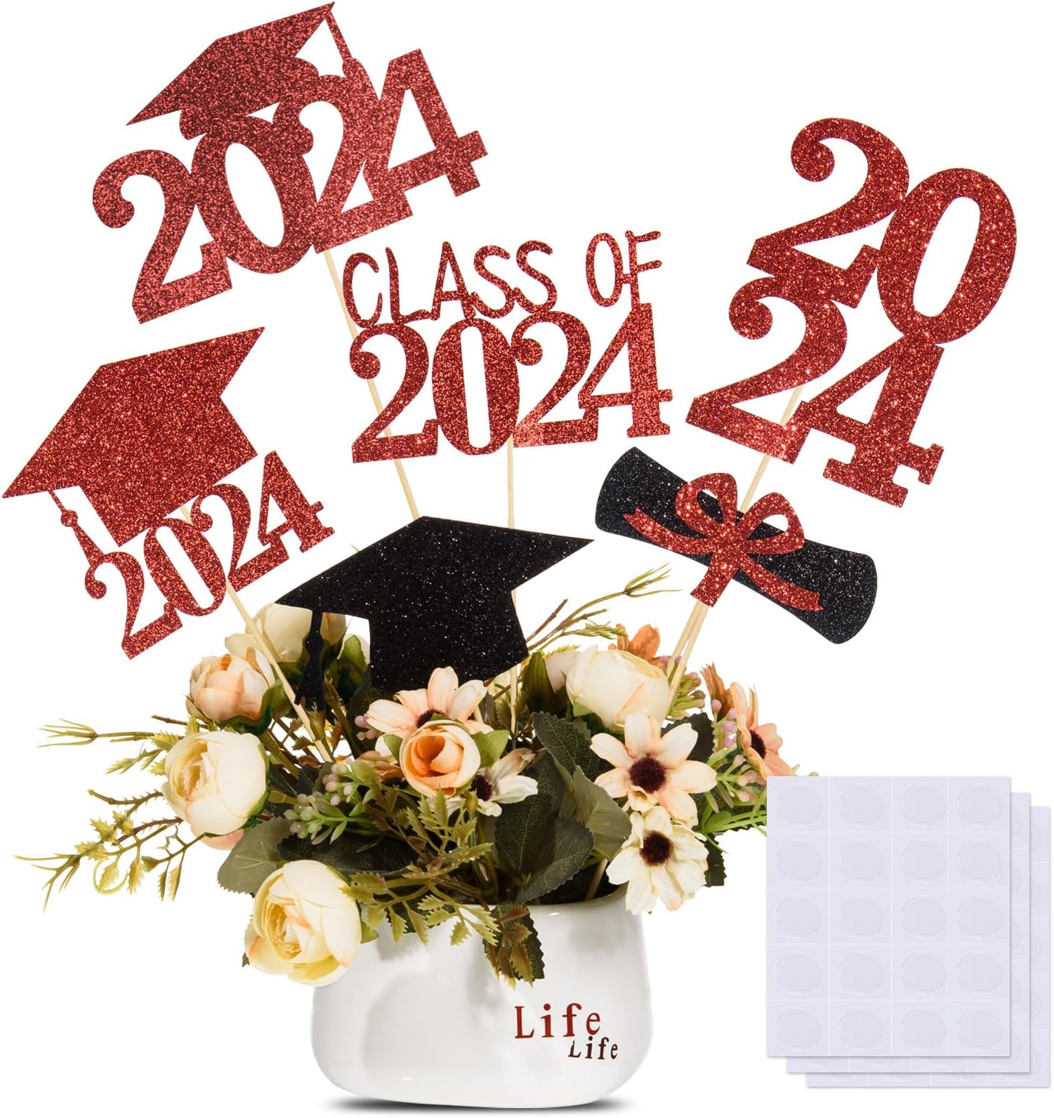 Amazon.com: Gexolenu 30 PCS Glitter Black and Gold Double-Sided ...