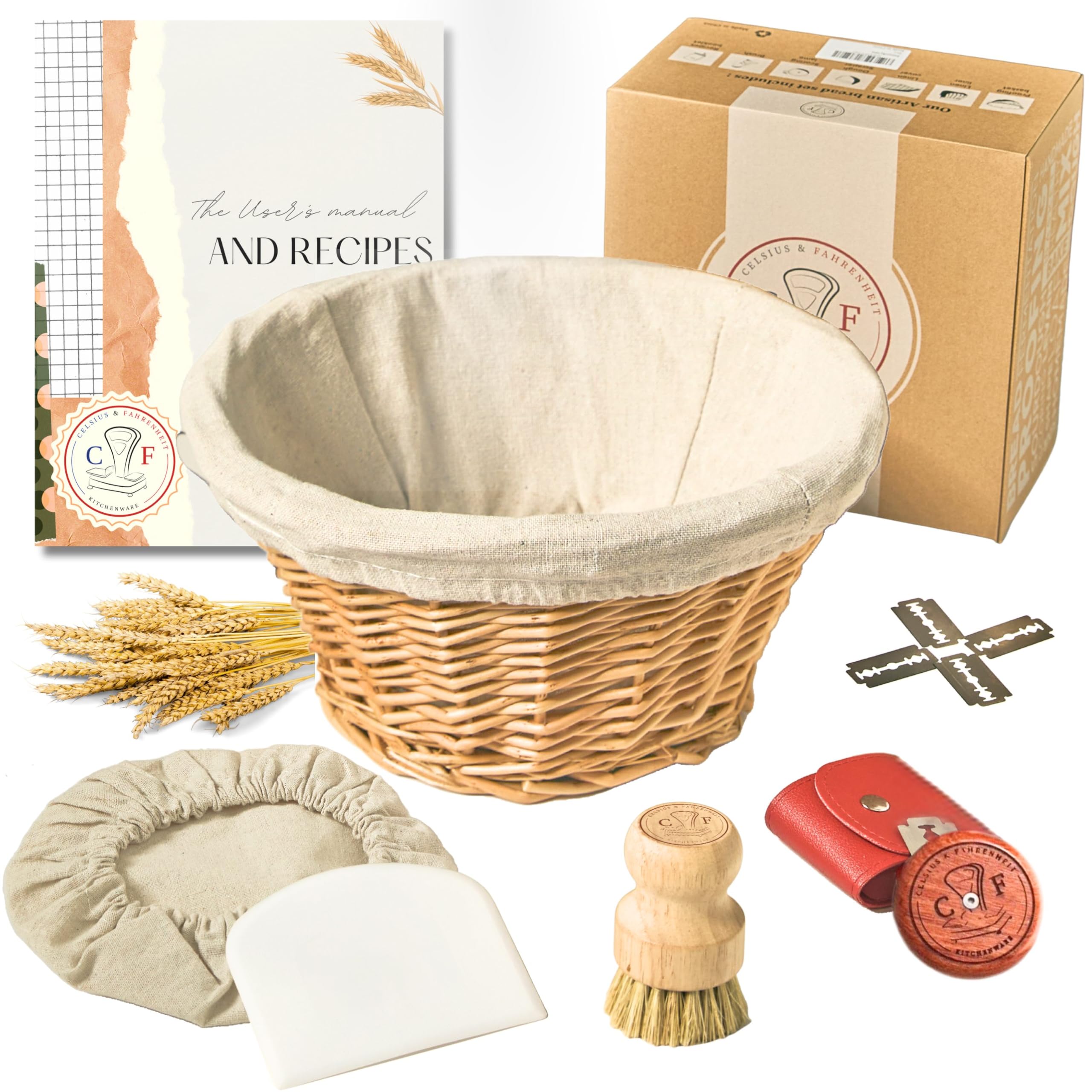 Amazon.com: French Sourdough Proofing Basket- 9" Wicker Banneton Bread ...