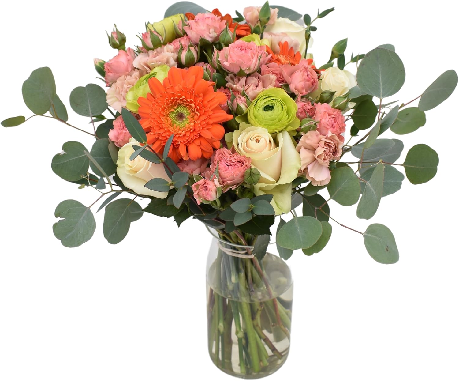 Amazon.com : Veranja | Orange, Cream, Coral, Peach, Green Arrangement ...