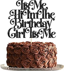 Gyufise 1Pc It's Me Hi I'm the Birthday Girl It's Me Cake Topper Funny ...