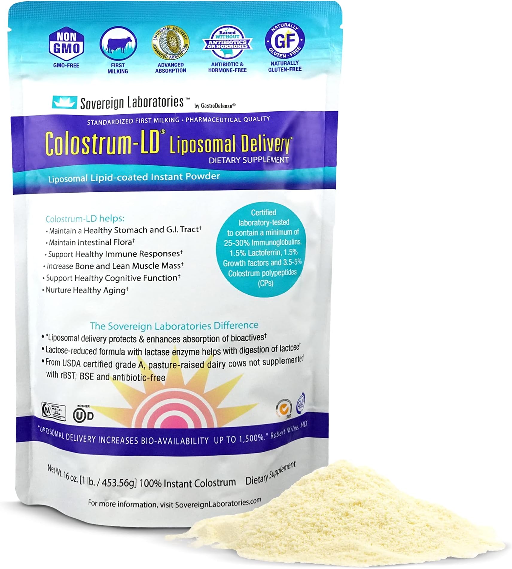 Amazon.com: Symbiotics Colostrum Plus Powder 21 oz (597 g) - Immunity ...