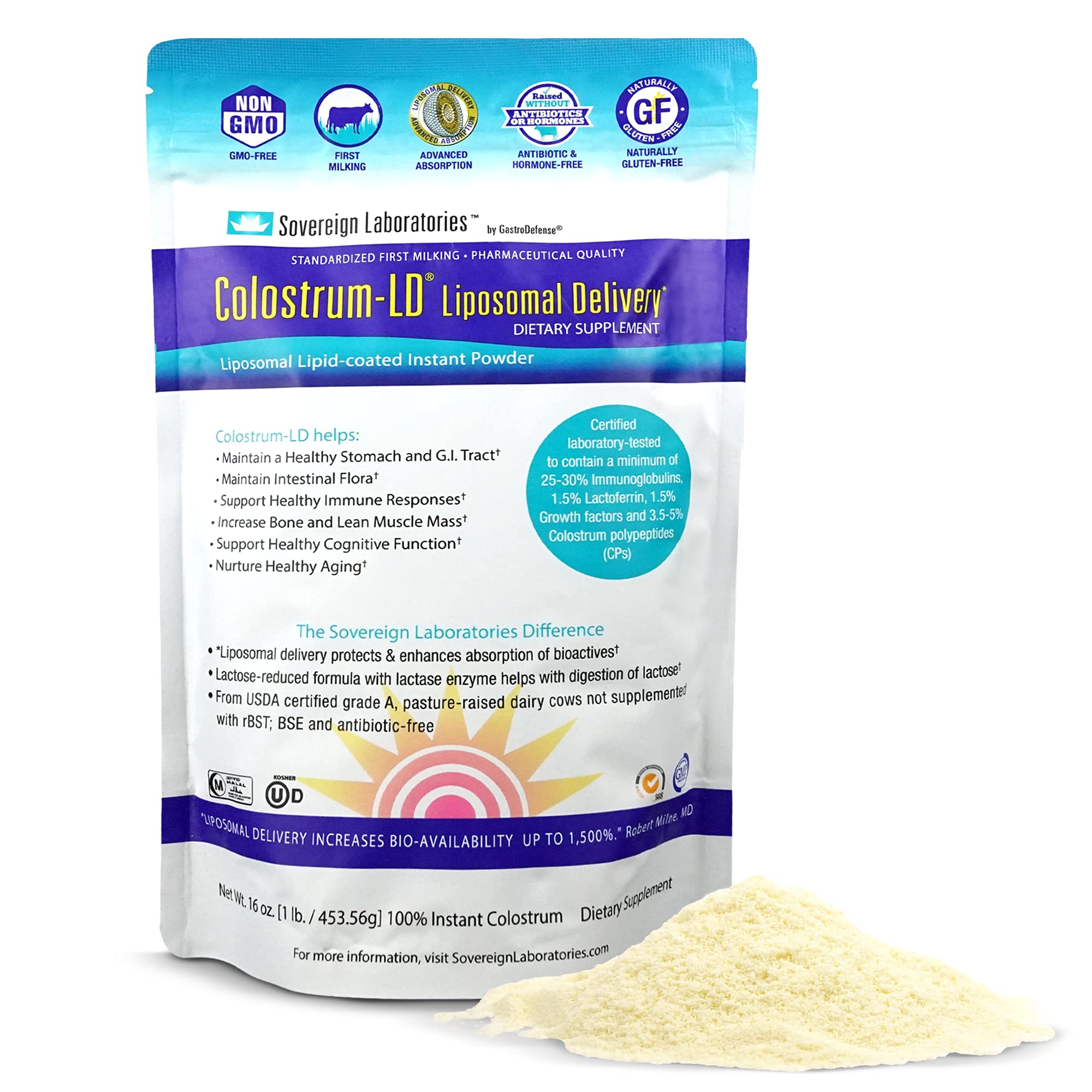 Amazon.com: Sovereign Laboratories Colostrum-LD Powder 16oz with ...