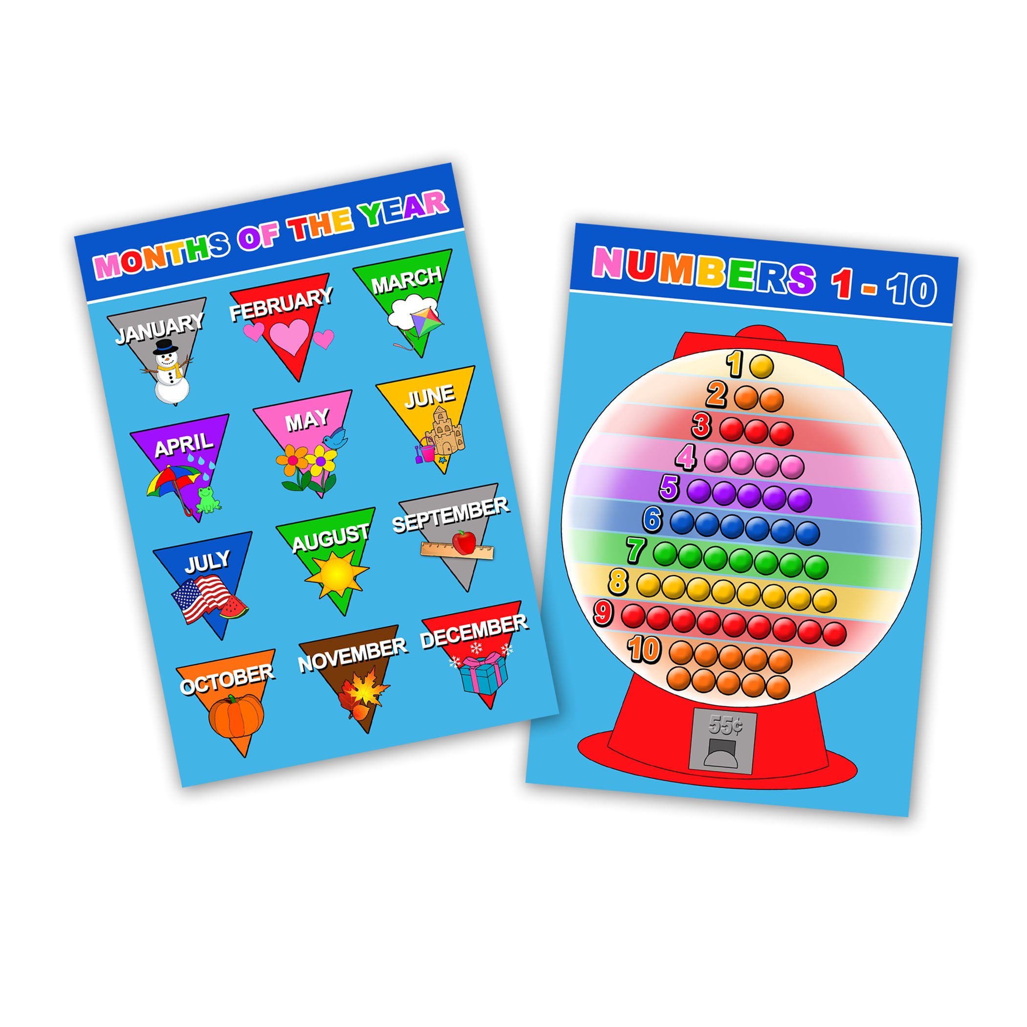 Buy Laminated Educational Posters for Toddlers & Kids - Preschool ...