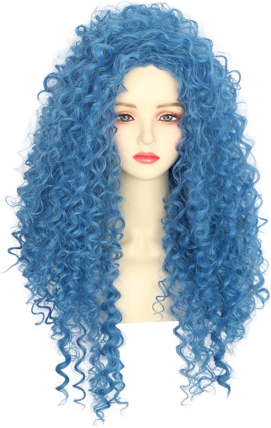 Amazon.com: Ruina Girls Blue Wig for chloe Wig Long Blue Curly Wigs for ...