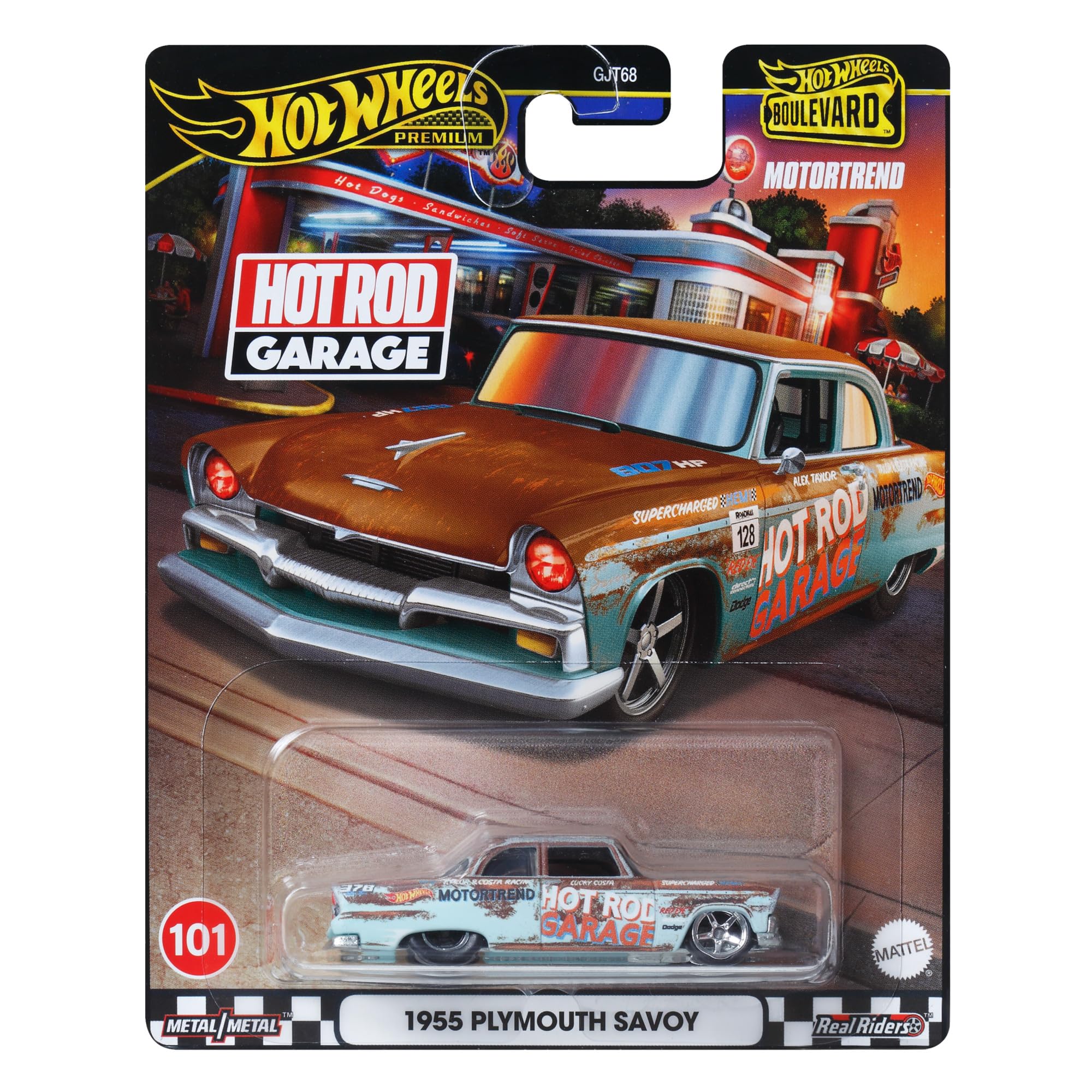 Hot Wheels Boulevard Hot Rod Garage 1955 Plymouth Savoy Die ...