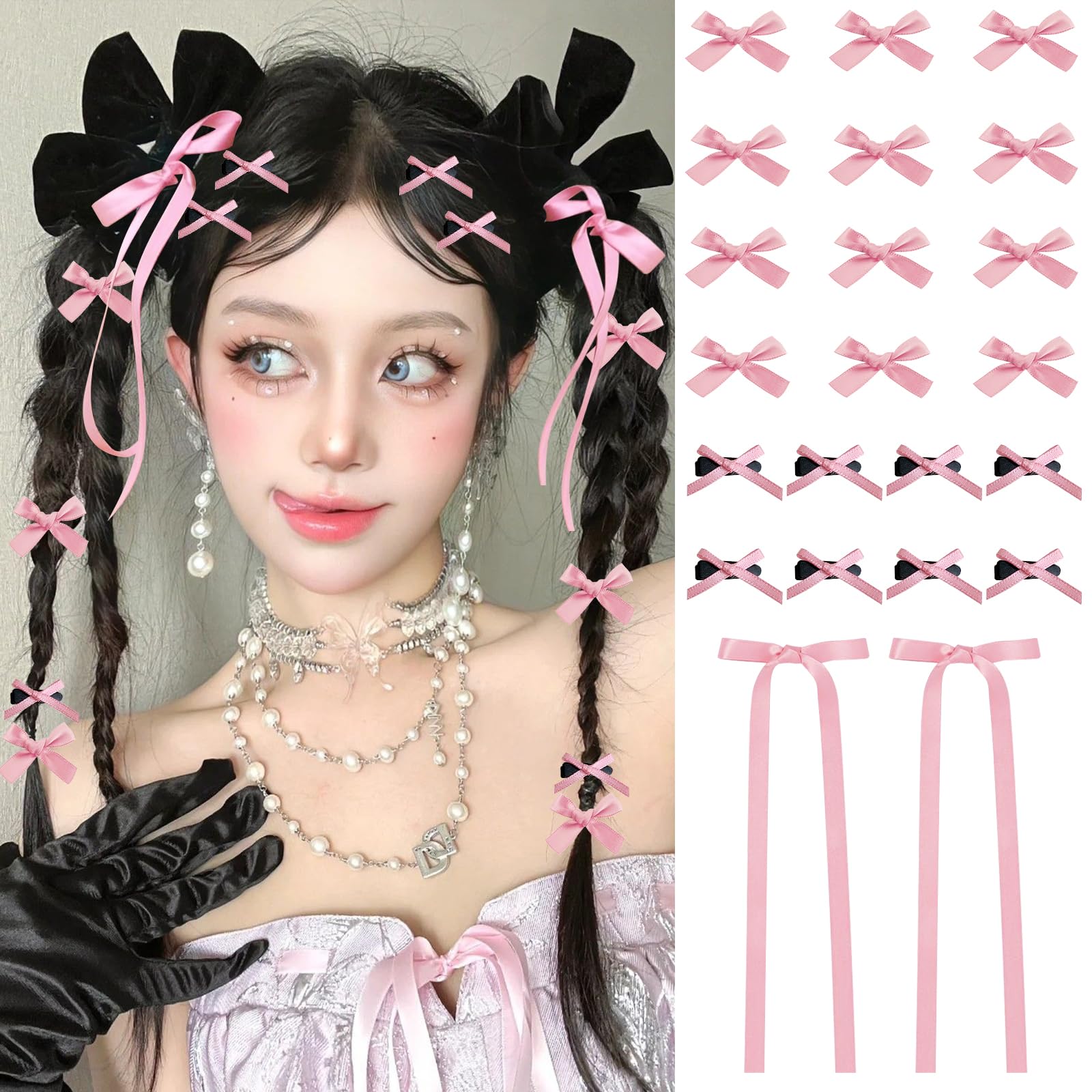 Amazon.com : Mini Hair Bows for Women Girls Cute Hair Clips Small ...