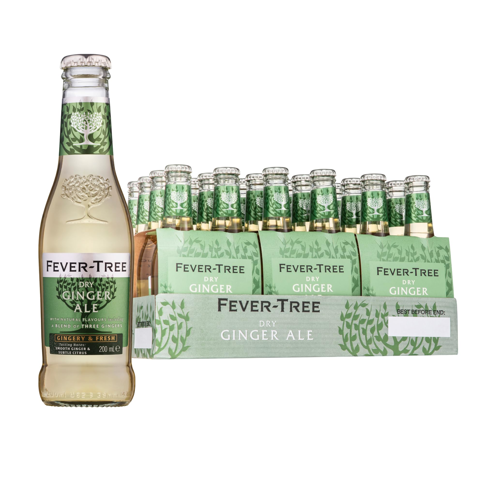Fever-Tree Dry Ginger Ale, Sparkling Soda Soft Drink Mixer, Natural ...