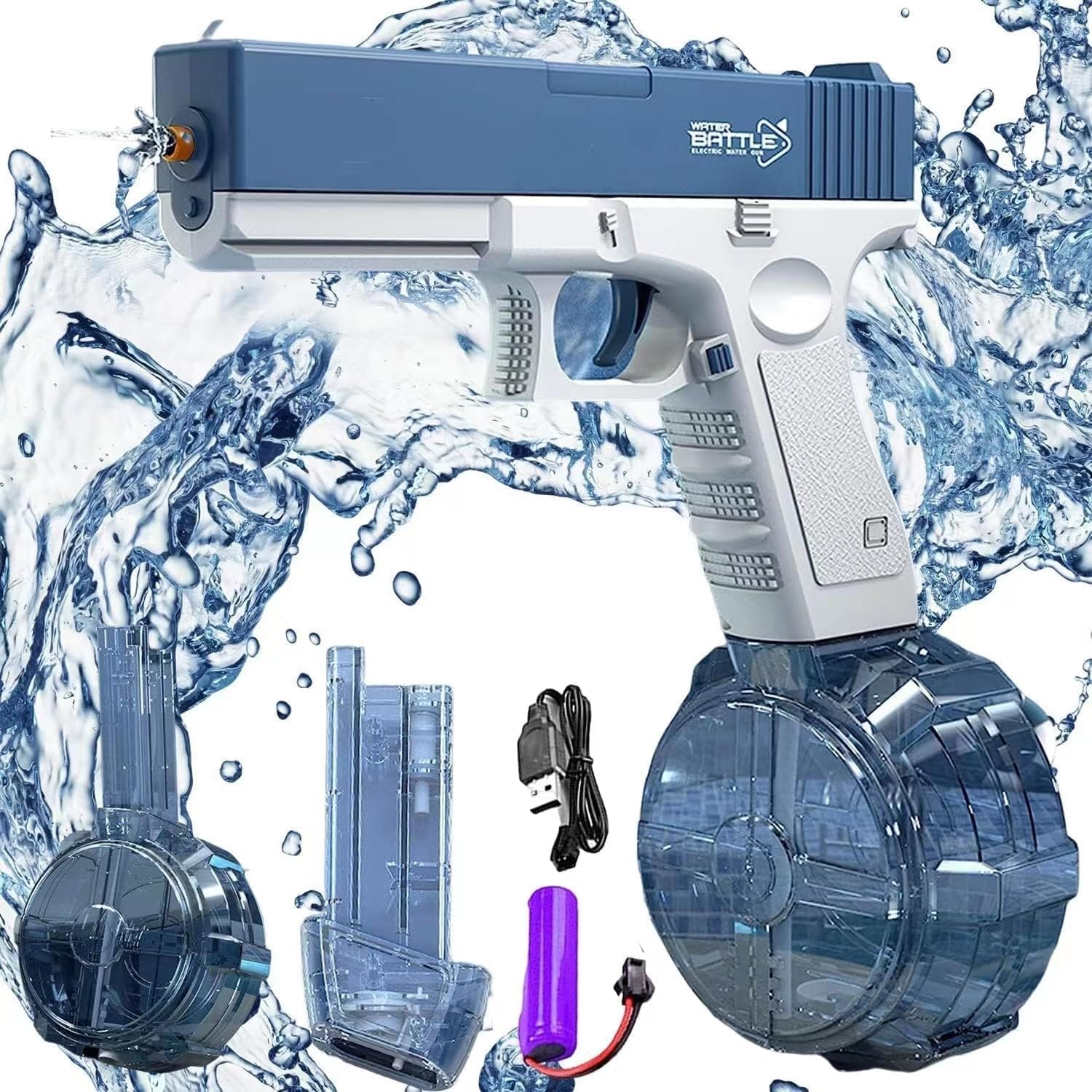 ALEYHA Electric Water Gun 32 Ft Range Automatic Water Gun Super 434CC ...