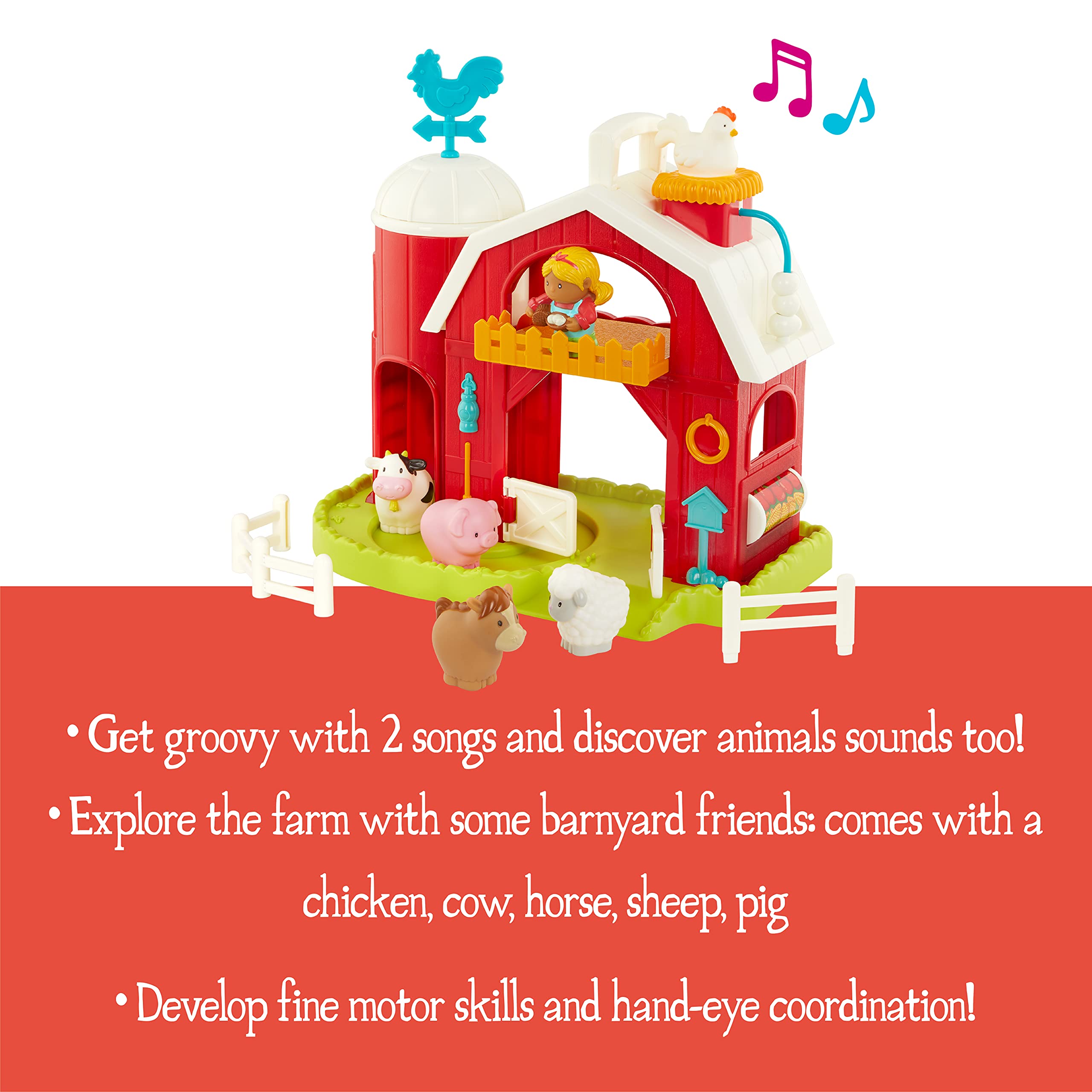 Buy Battat – Musical Barn Playset – Farm Toys – Plays Mary Had a Little ...