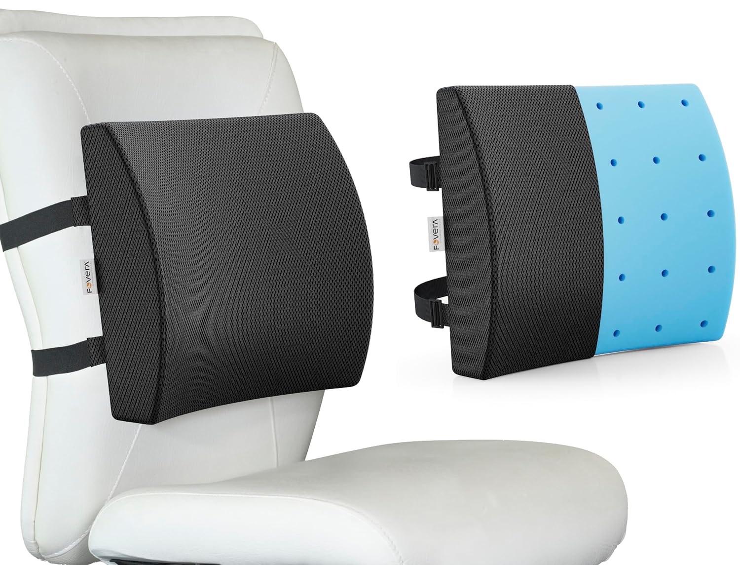 FOVERA Lumbar Support for Chair, Orthopedic Back Support Memory Foam ...