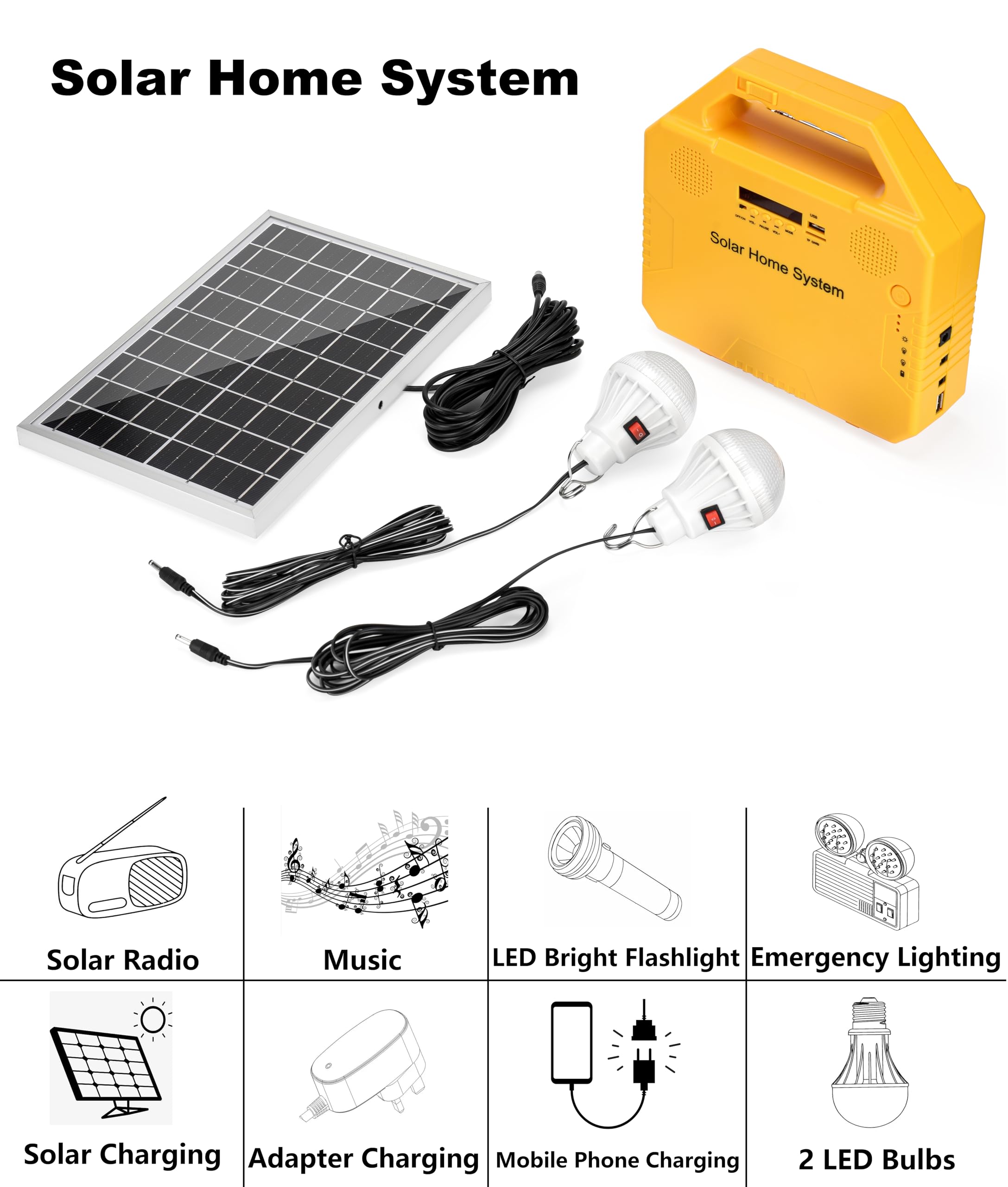 Indoor Generators For Emergency Lighting Solar Light USB Solar Power