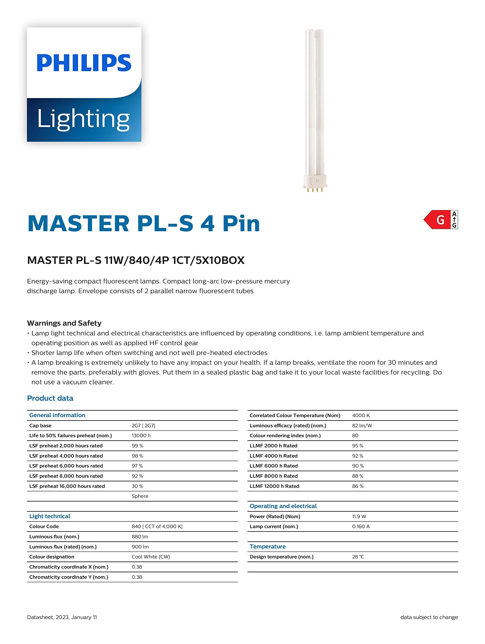 Dulux SE 4 Pin 11W 840 Osram 11 Watt : Amazon.co.uk: Lighting