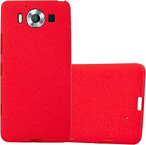 Cadorabo Funda para Nokia Lumia 950 en Frost Rojo - Cubierta Proteccíon ...