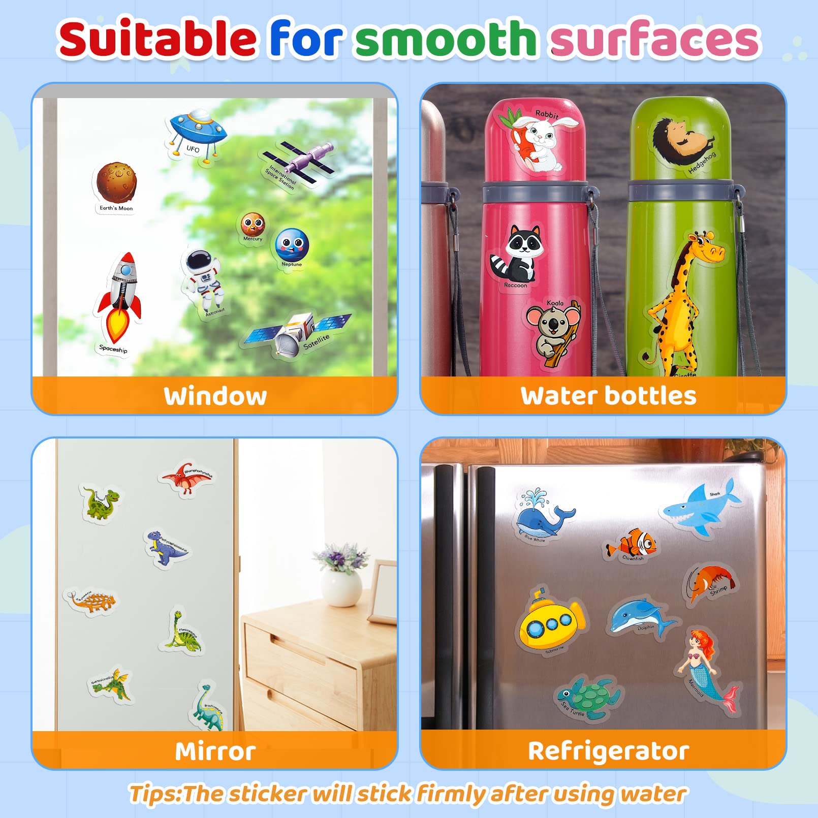 Snapklik.com : Roberly Reusable Sticker Books For Kids 2-4, 6 Sets Fun ...