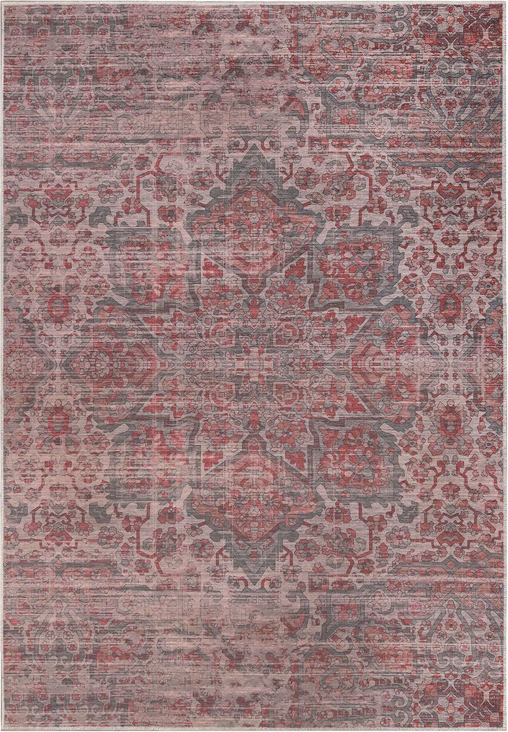 Amazon.com: Superior Medallion Washable Rug, Non-Skid Backing, Pet ...