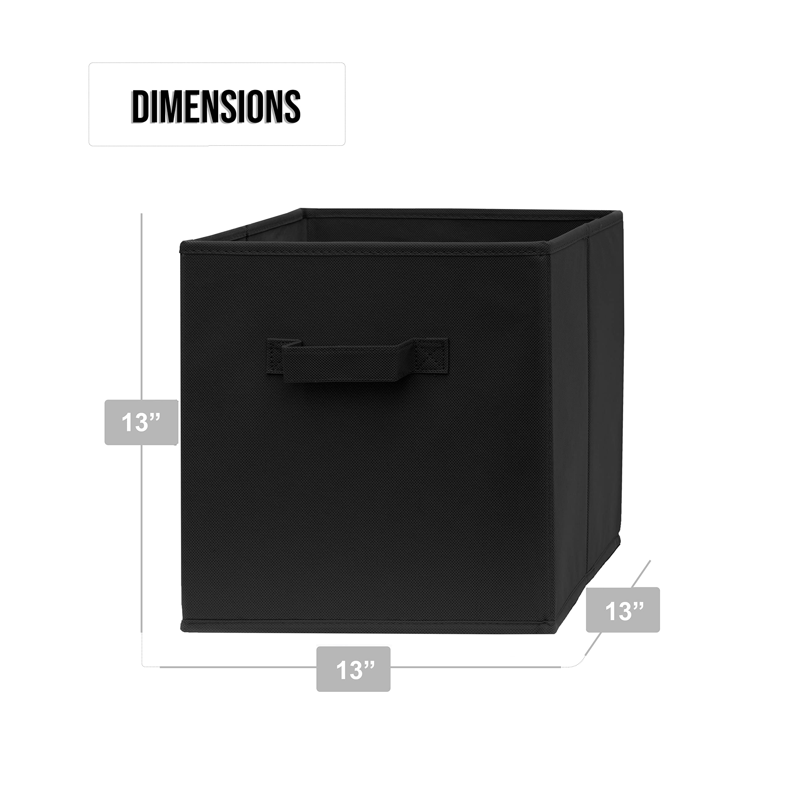 Snapklik.com : 13 Inch Cube Storage Bins - 4 Pack - Large