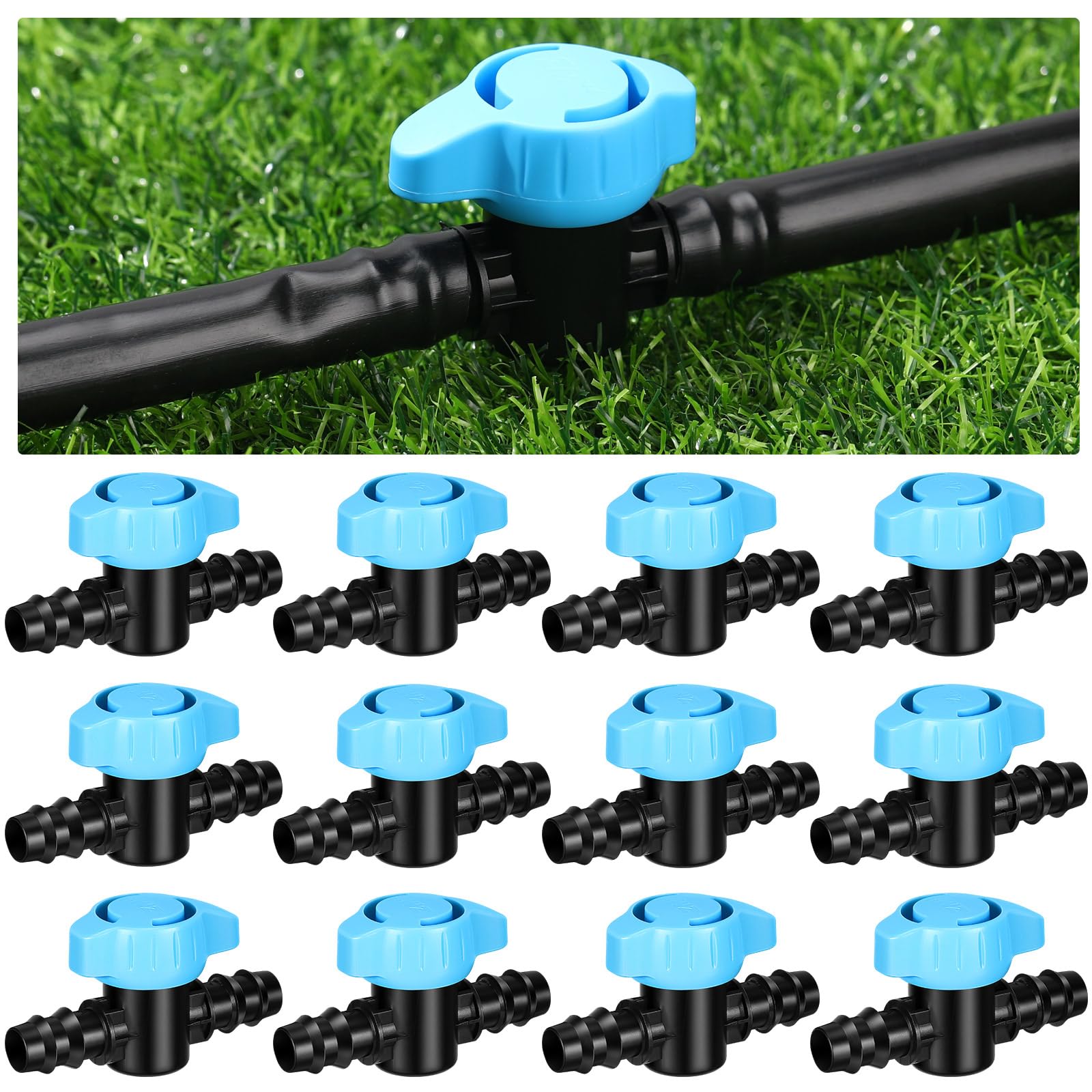 Amazon.com: Briwooody 12 Pack 1/2 Inch Barbed Valve Ball Shut off Valve ...