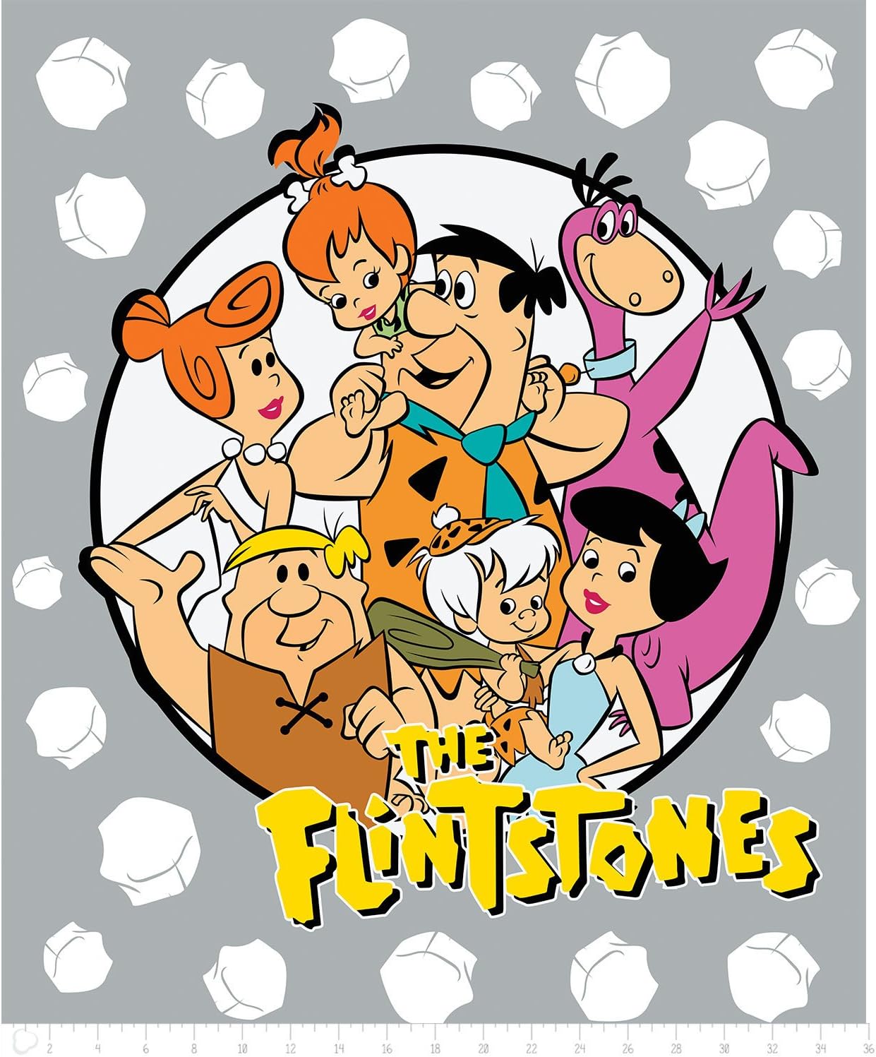 Amazon.com: Flintstones Premium Quality Fabric Panel : Industrial ...