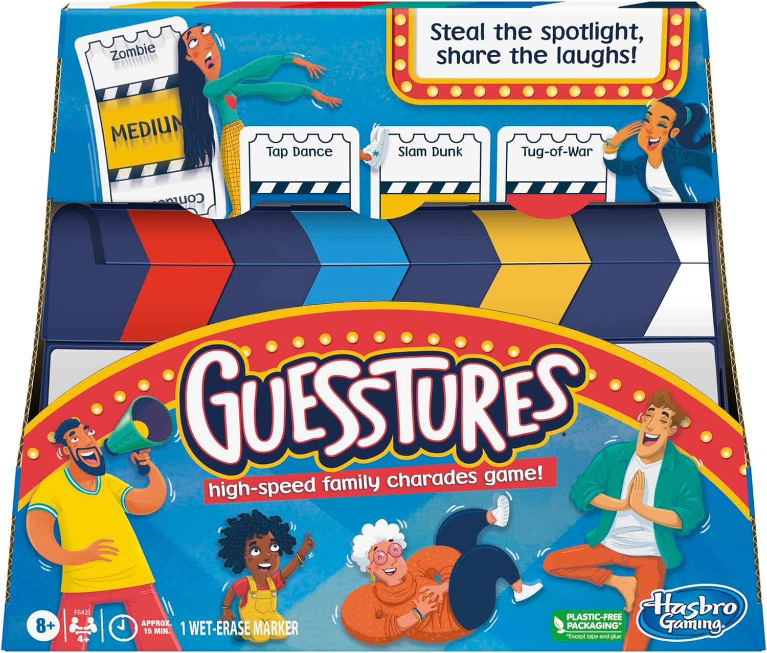Amazon.com: Hasbro Gaming Guesstures Game, Charades Games for 4 or More ...